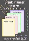 Pastel Themed Printable Planner Inserts (Grid Blank A5) - Payhip
