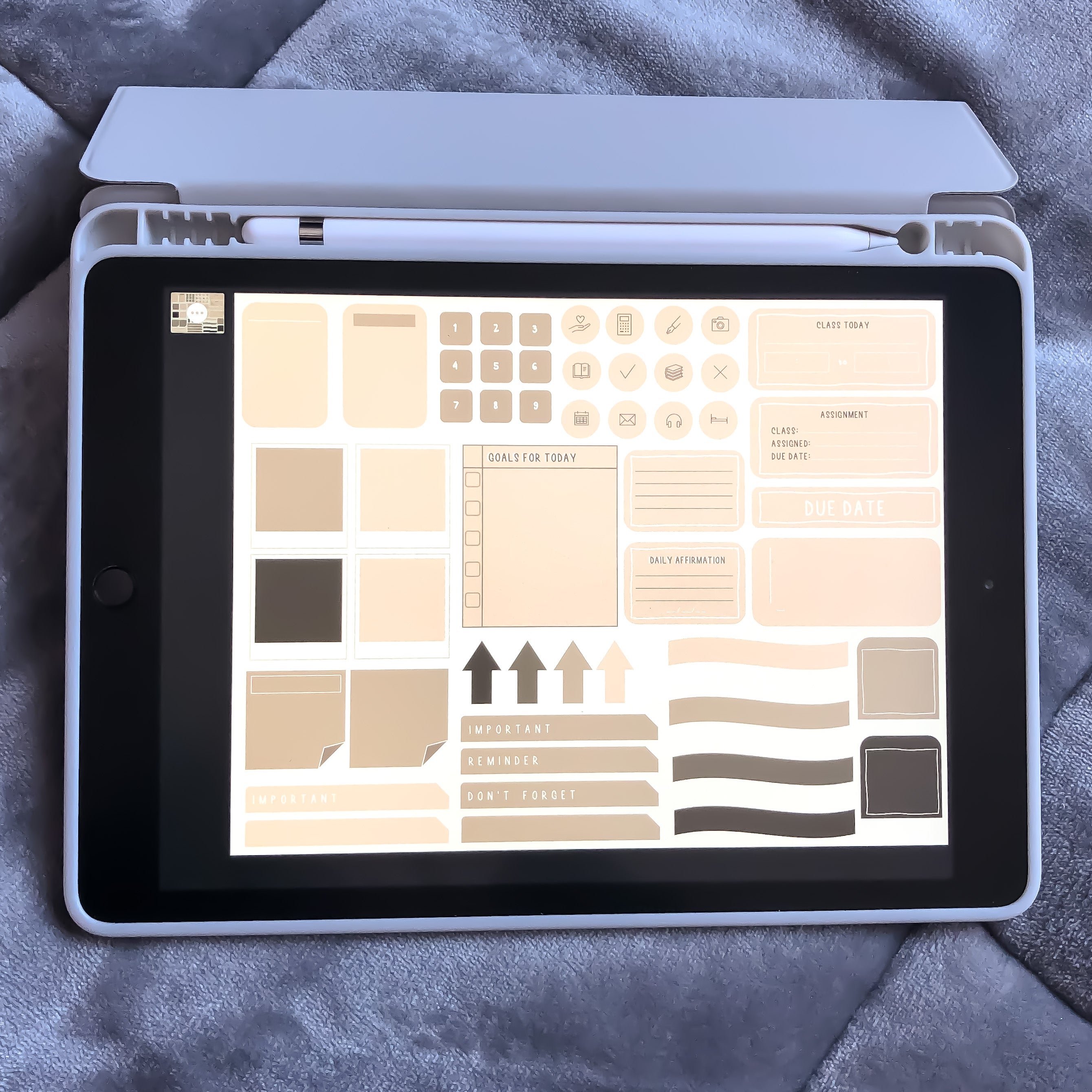 53 Digital Stickers Pack - Brown - Payhip