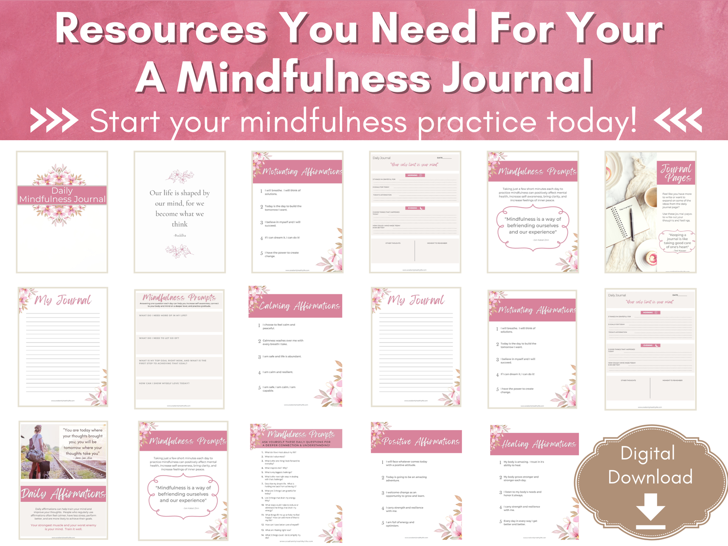 Daily Mindfulness Journal (Printable) - Payhip