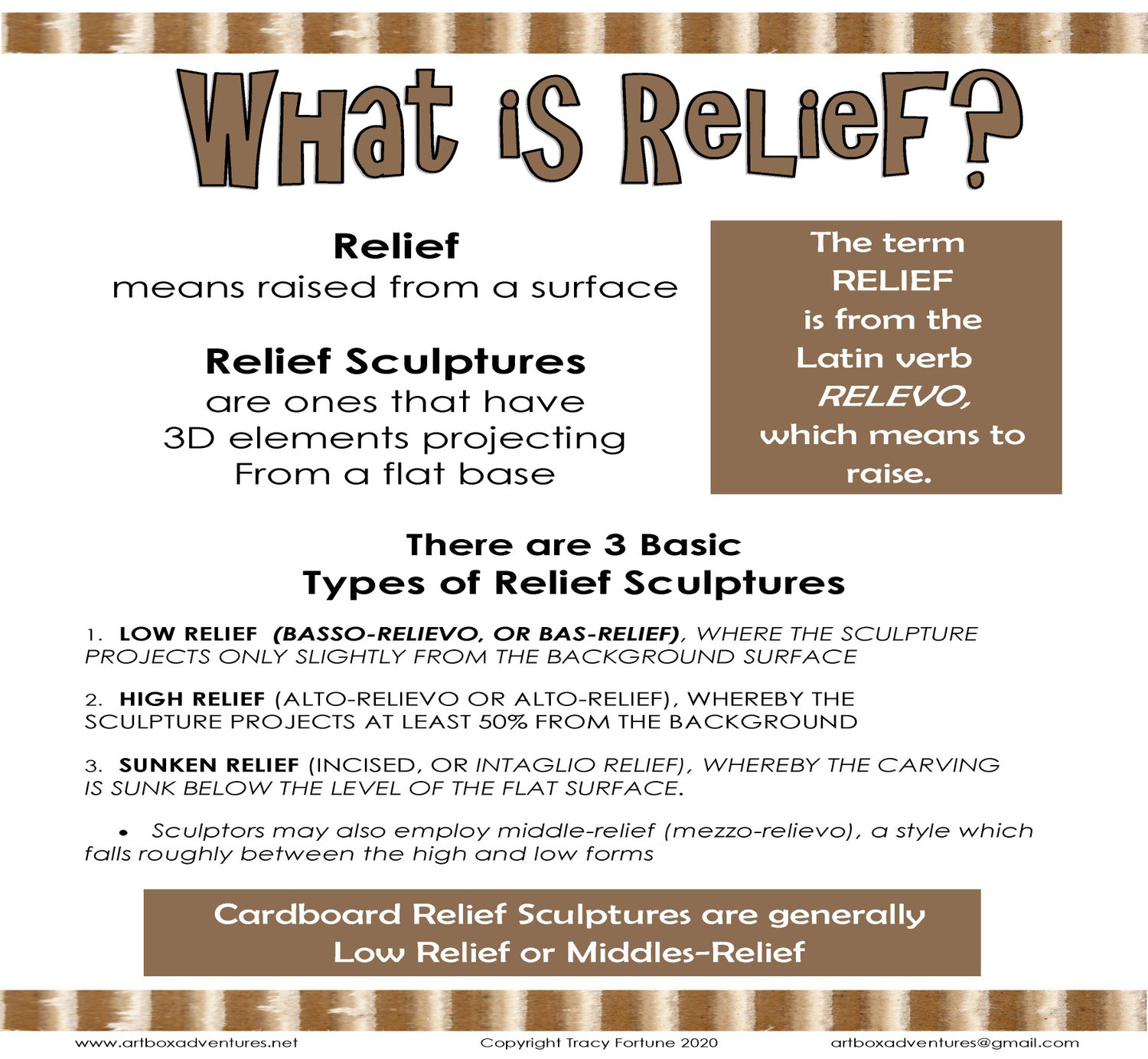 Cardboard Sculpture BUNDLE with 3 PowerPoints, a PDF Lesson Plan ...