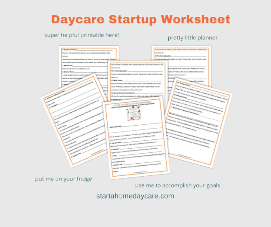 Free Daycare Startup Worksheet - Payhip
