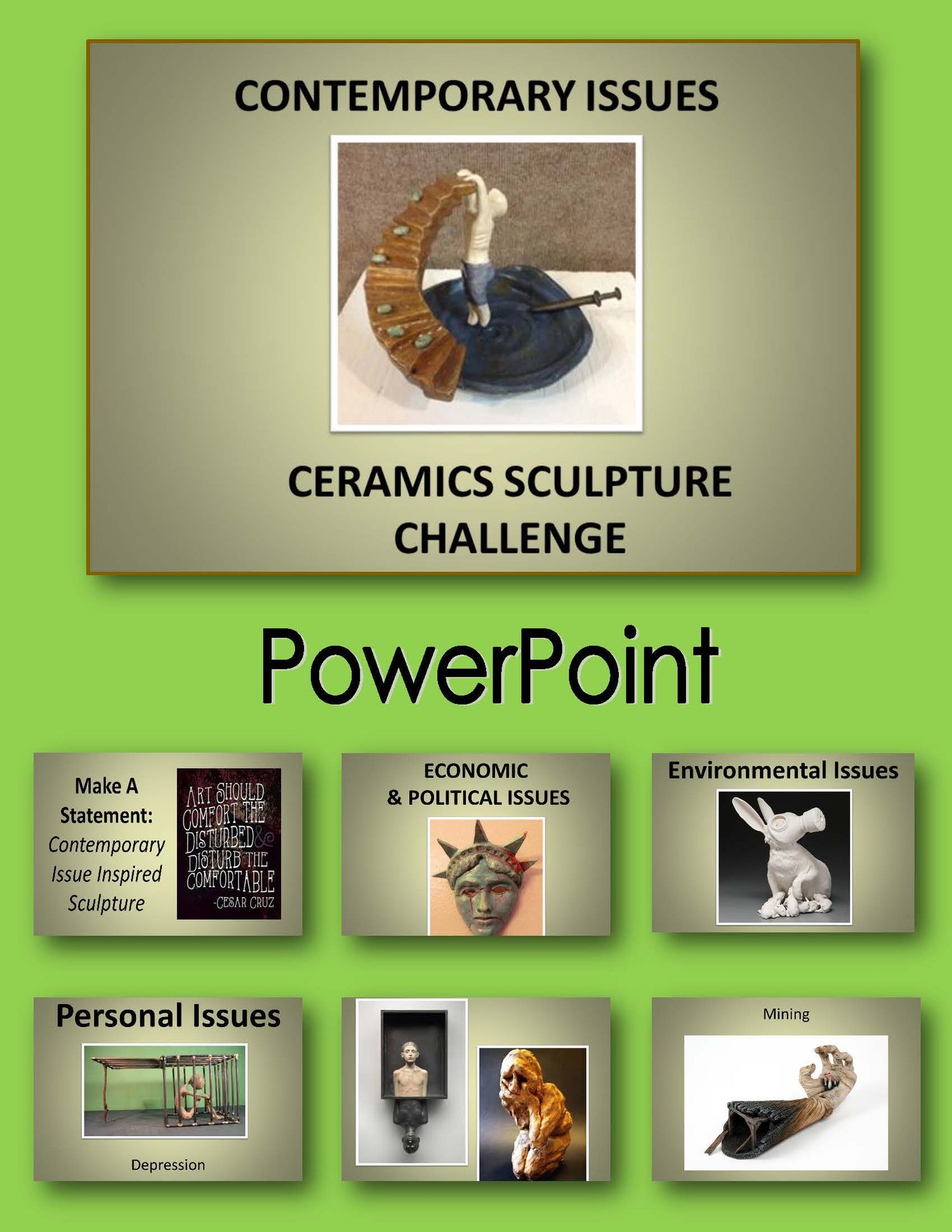Cardboard Sculpture BUNDLE with 3 PowerPoints, a PDF Lesson Plan ...
