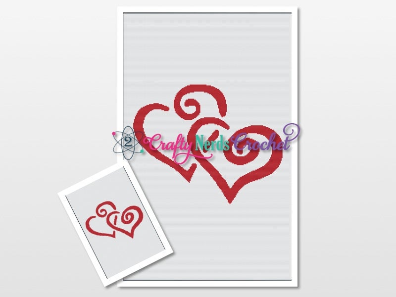 Interlocking Hearts Pattern Graph With Single Crochet Written - Payhip
