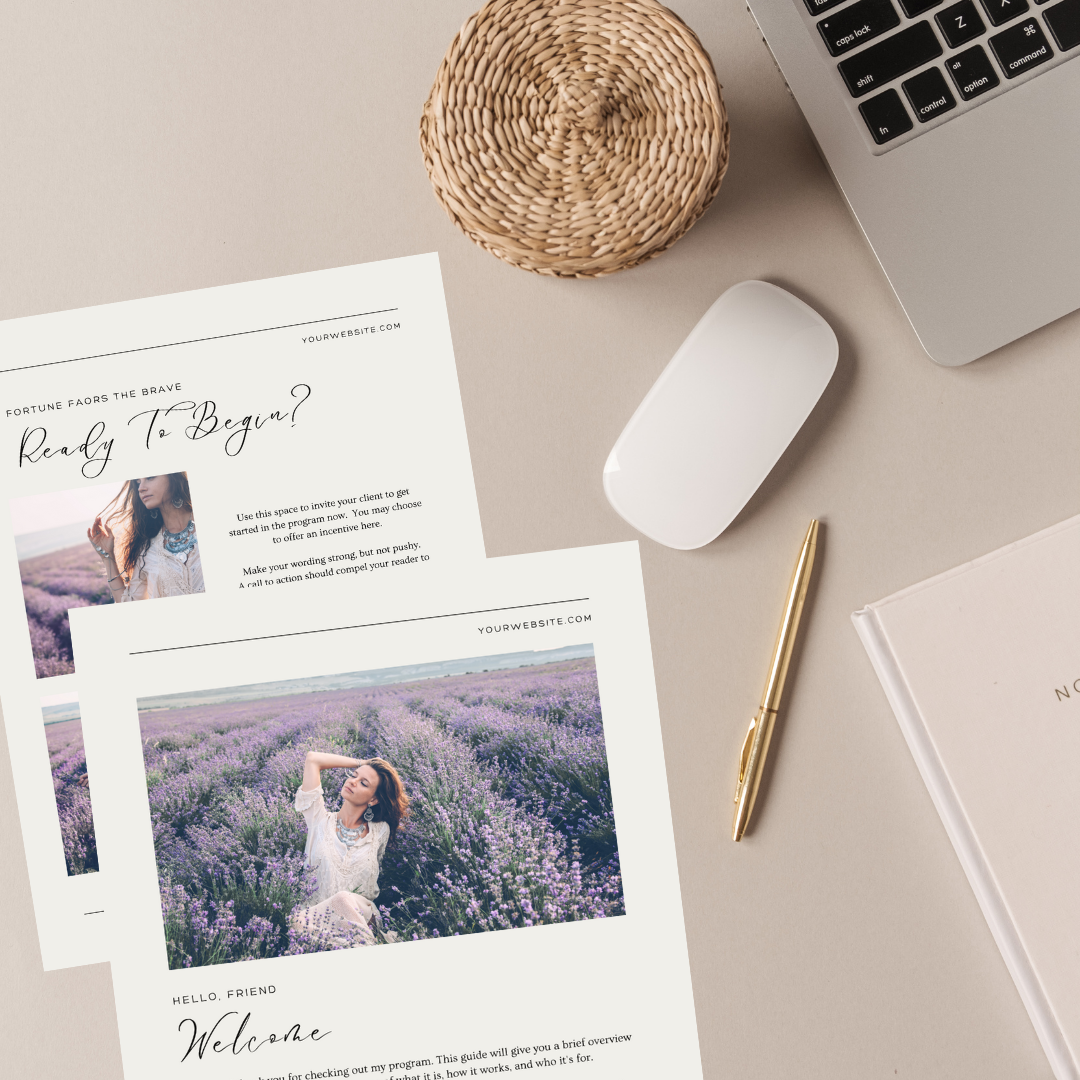 Coaching Program Packet | Lilac [V] - Payhip