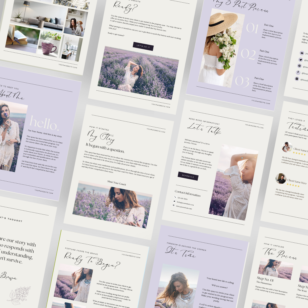 Coaching Program Packet | Lilac [V] - Payhip