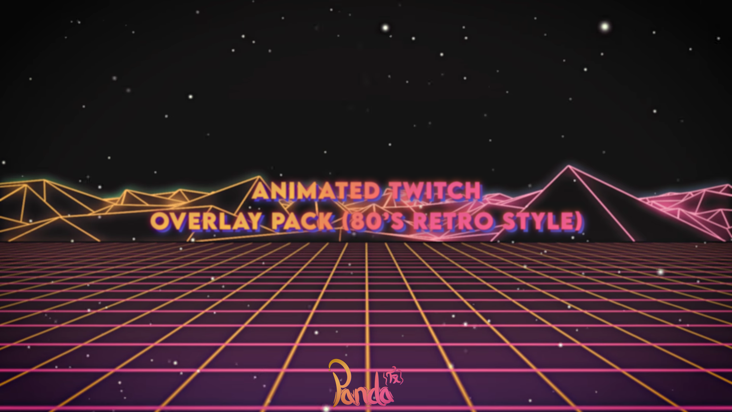 Animated Twitch Overlay Pack (80's Retro Style) - Payhip