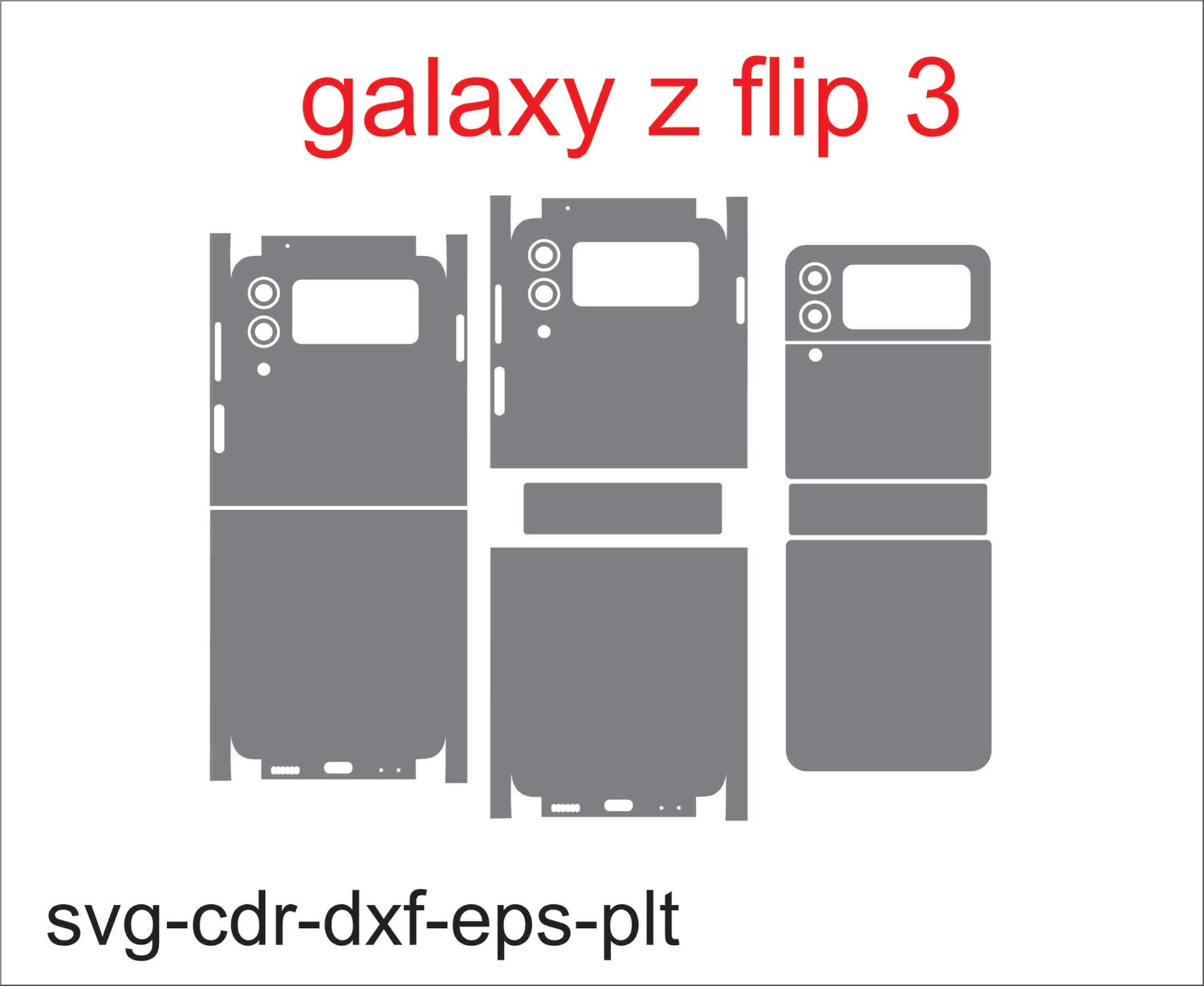 Samsung Galaxy z flip 3 skin cut template vector, svg cut file, Phone ...