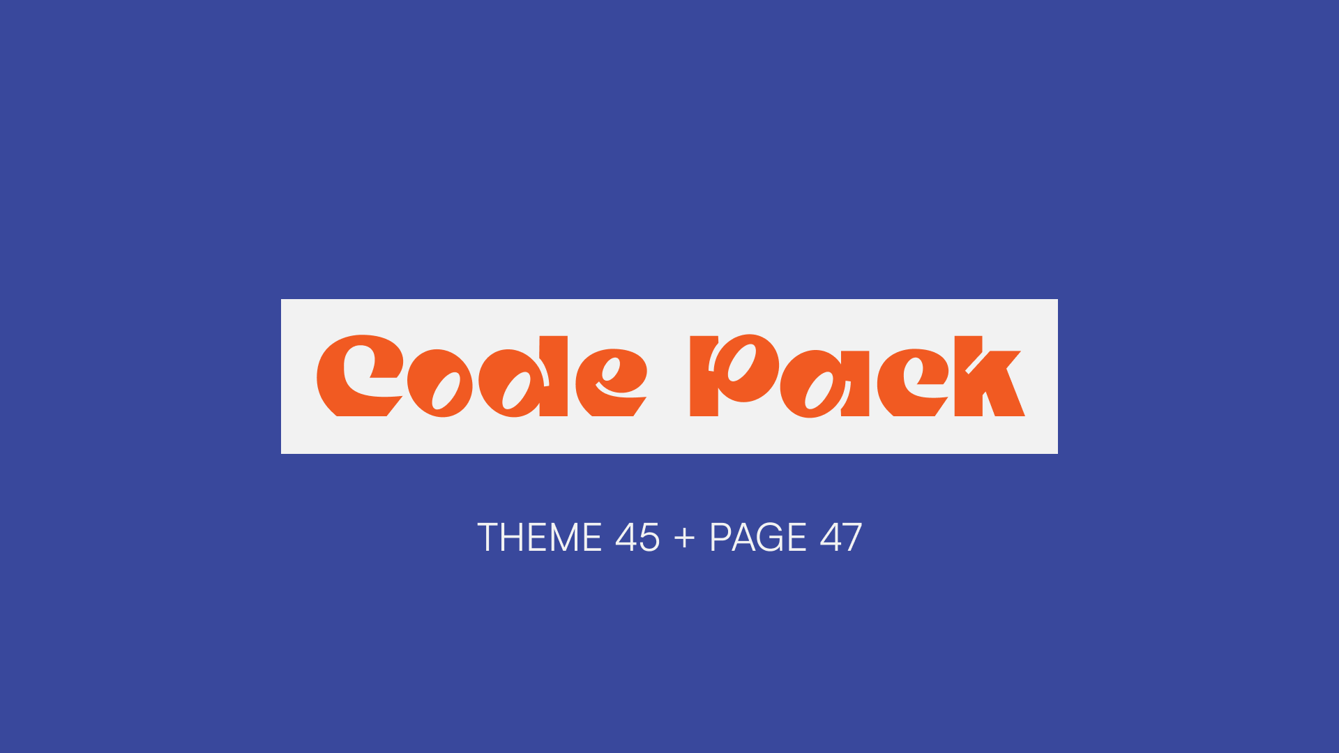 Code Pack (Theme 45 Page 47) - Payhip