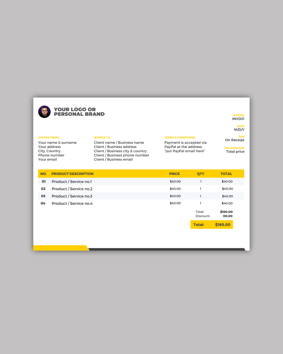 Business Invoice Template - Payhip