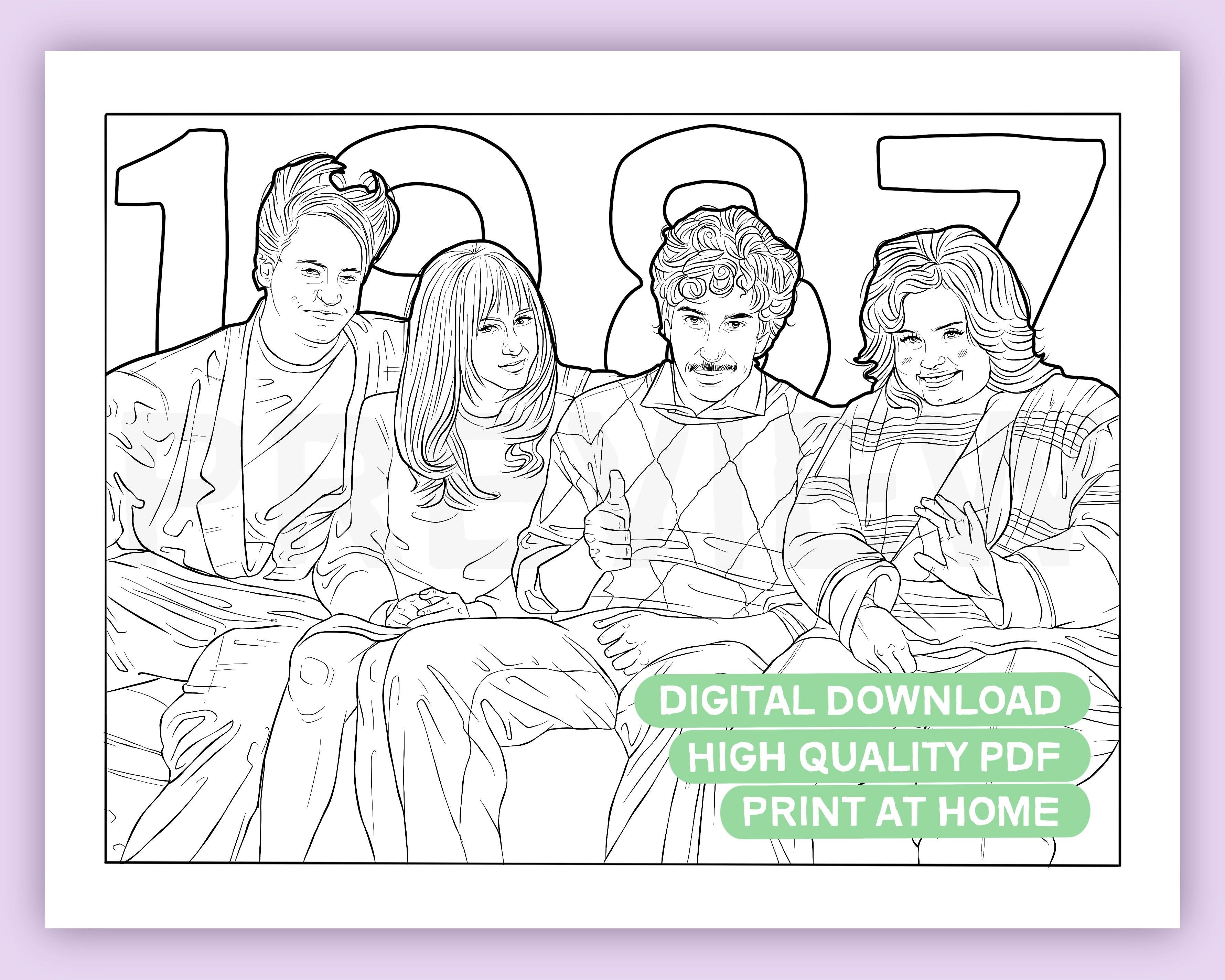 Thanksgiving | Friends TV Show Printable Coloring Page | High Quality ...