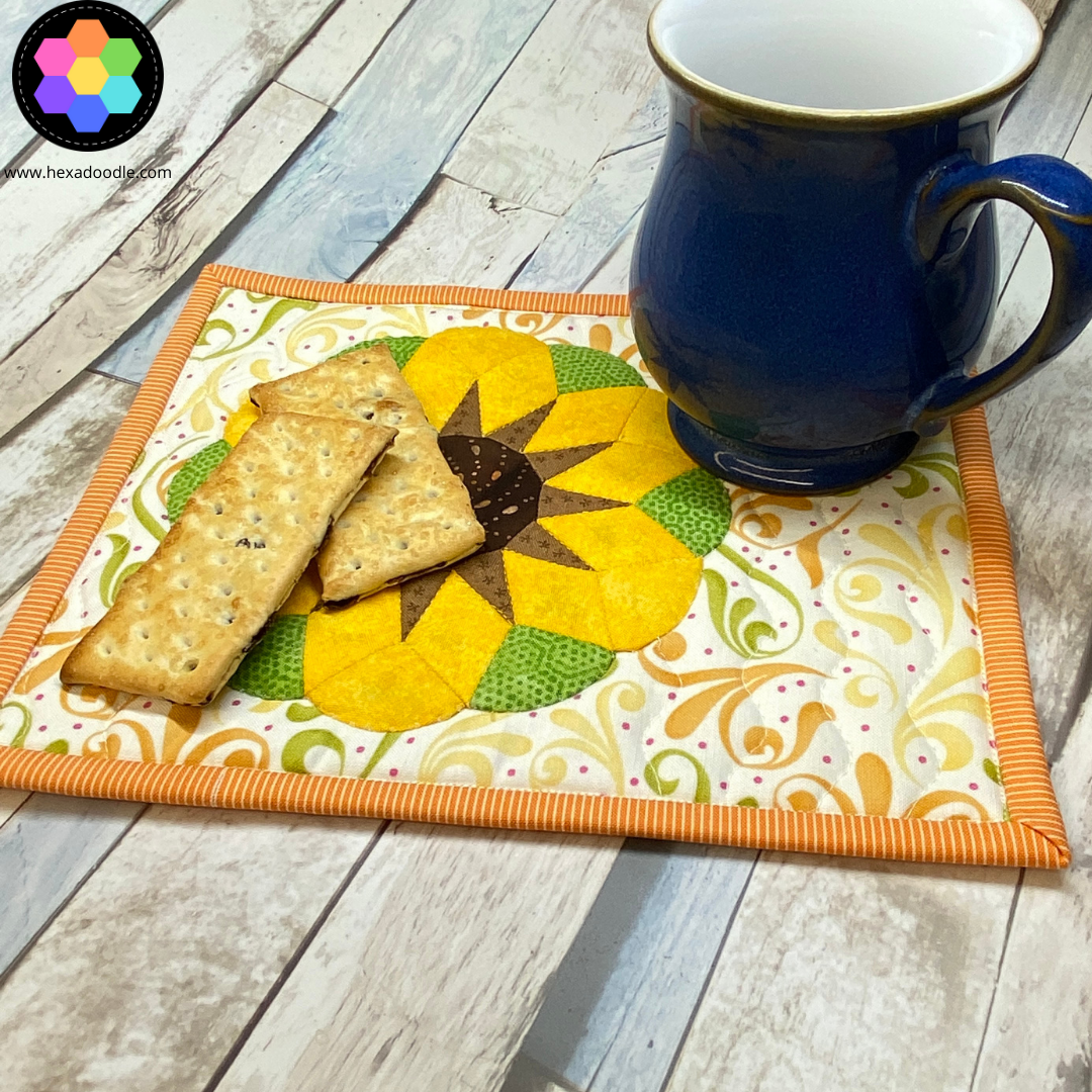 Charming Sunflower inspired Mug Rug