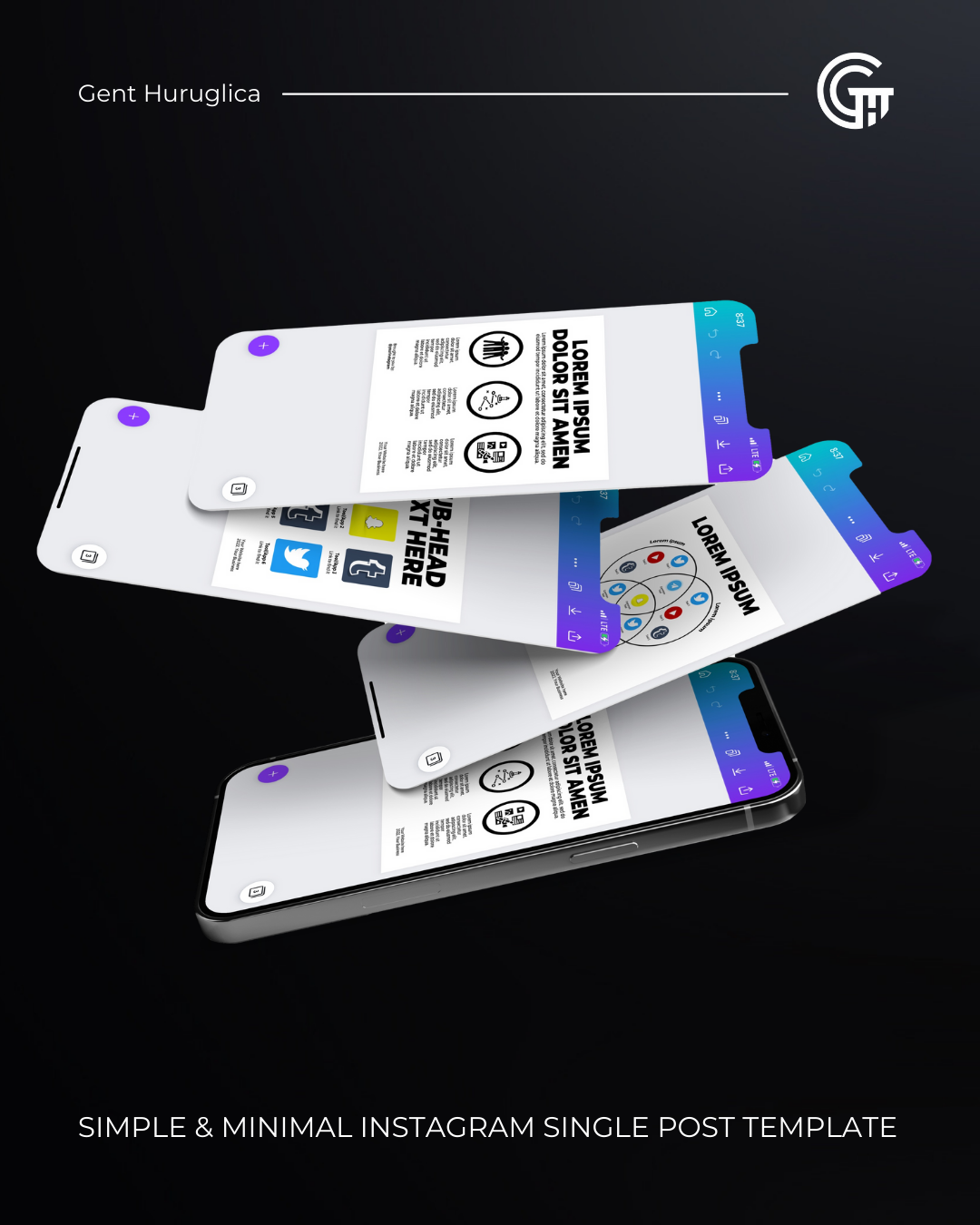 Simple & Minimal Instagram Single Post Template - Payhip
