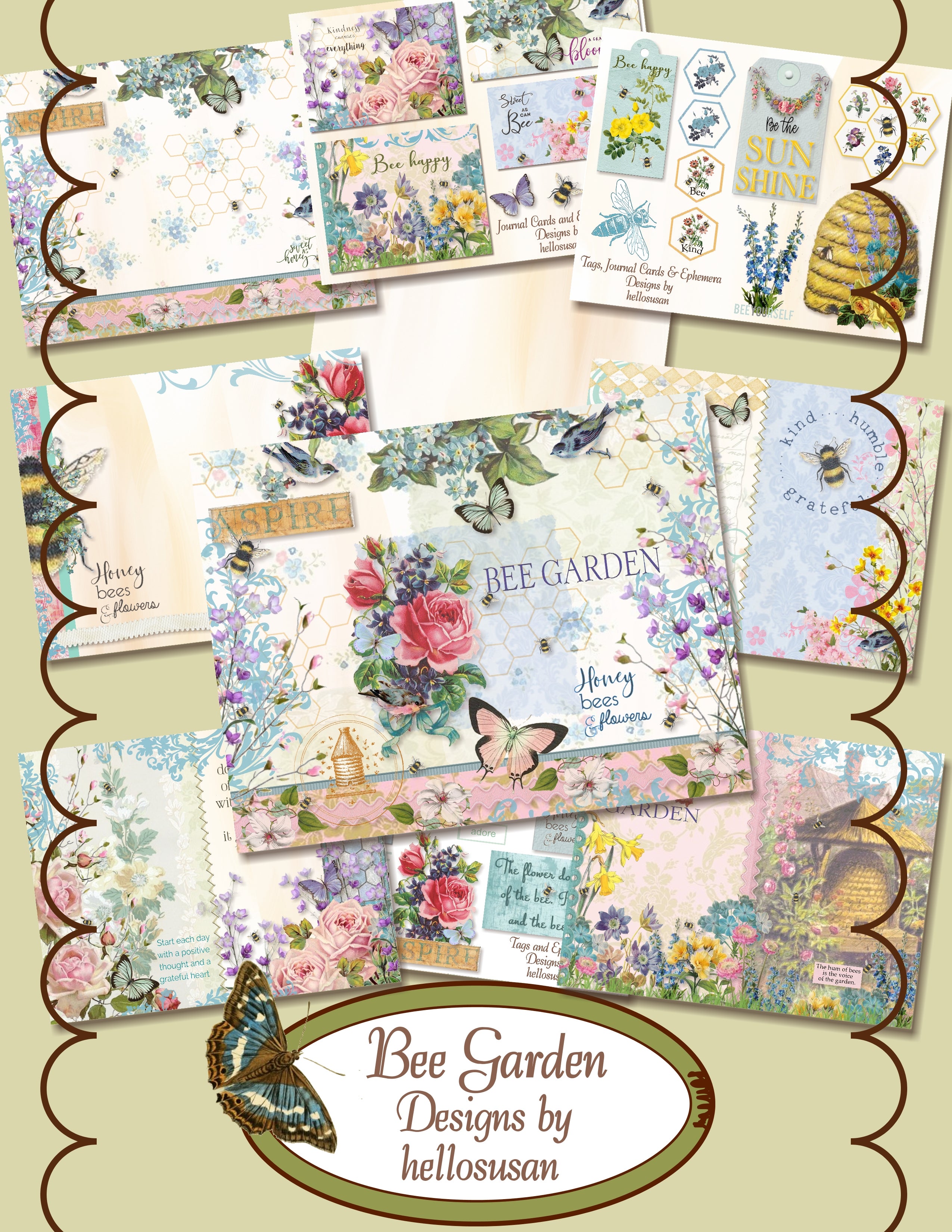 Bee Garden Journal Digital Kit - Payhip