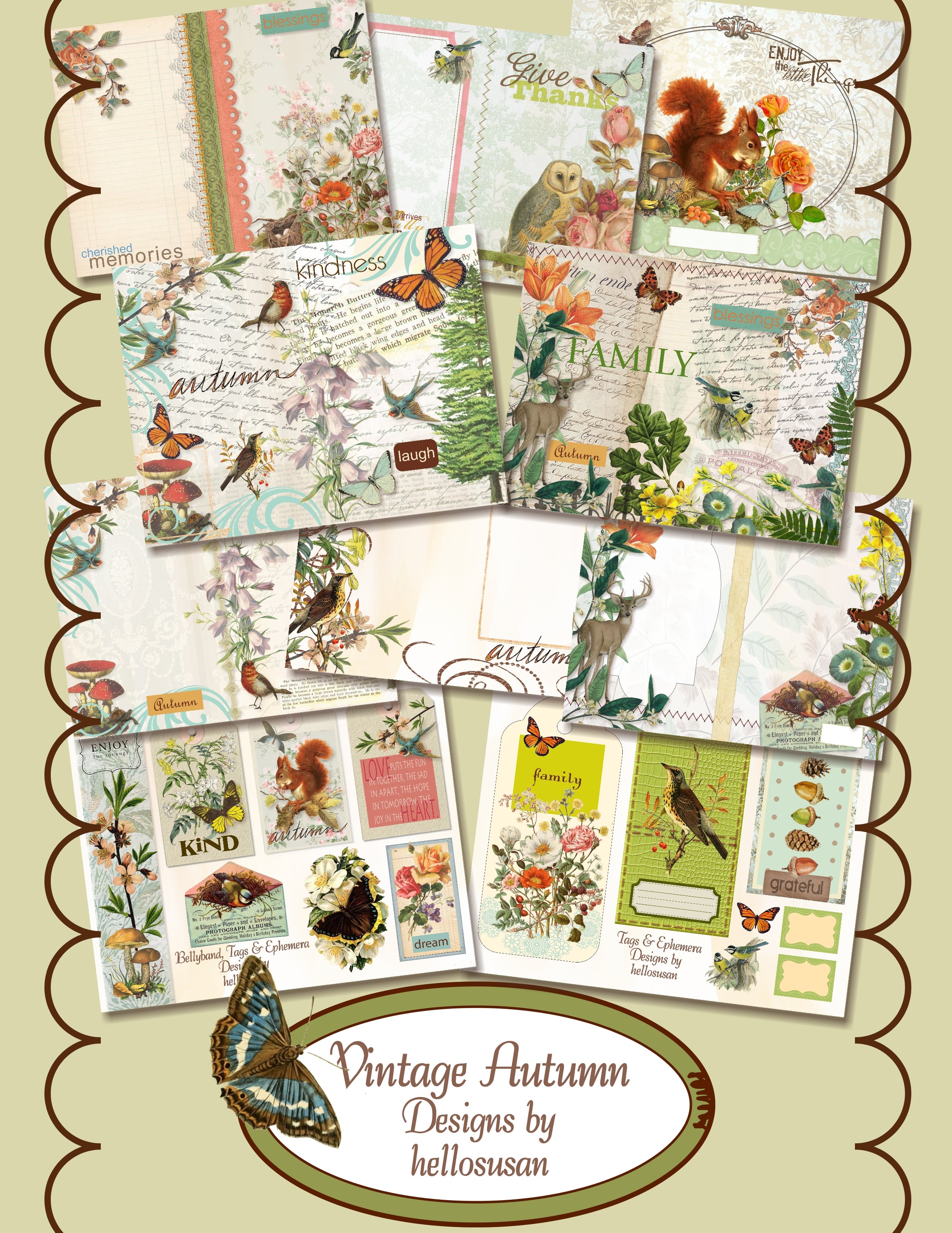 Vintage Autumn Journal Digital Kit - Payhip