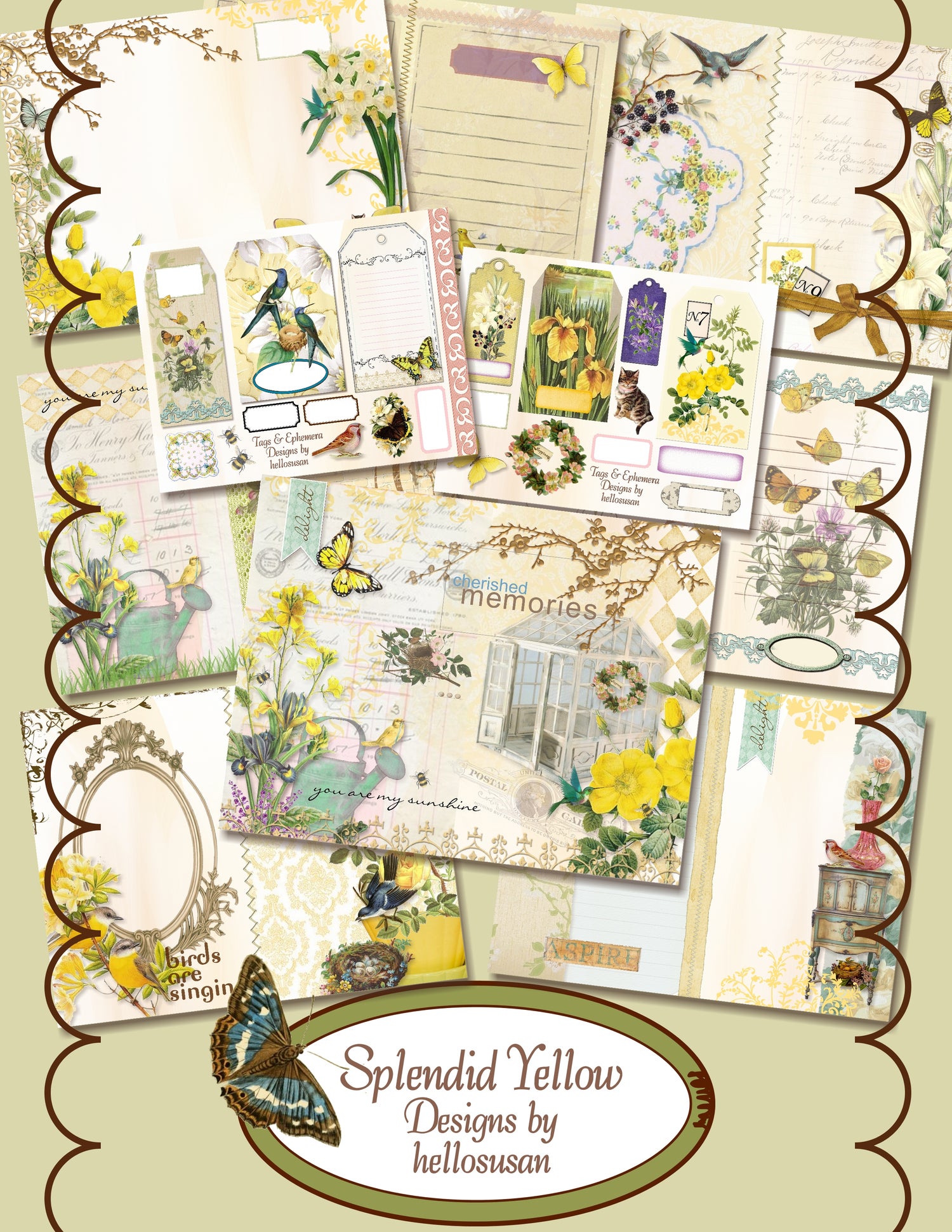 Splendid Yellow Journal Digital Kit - Payhip