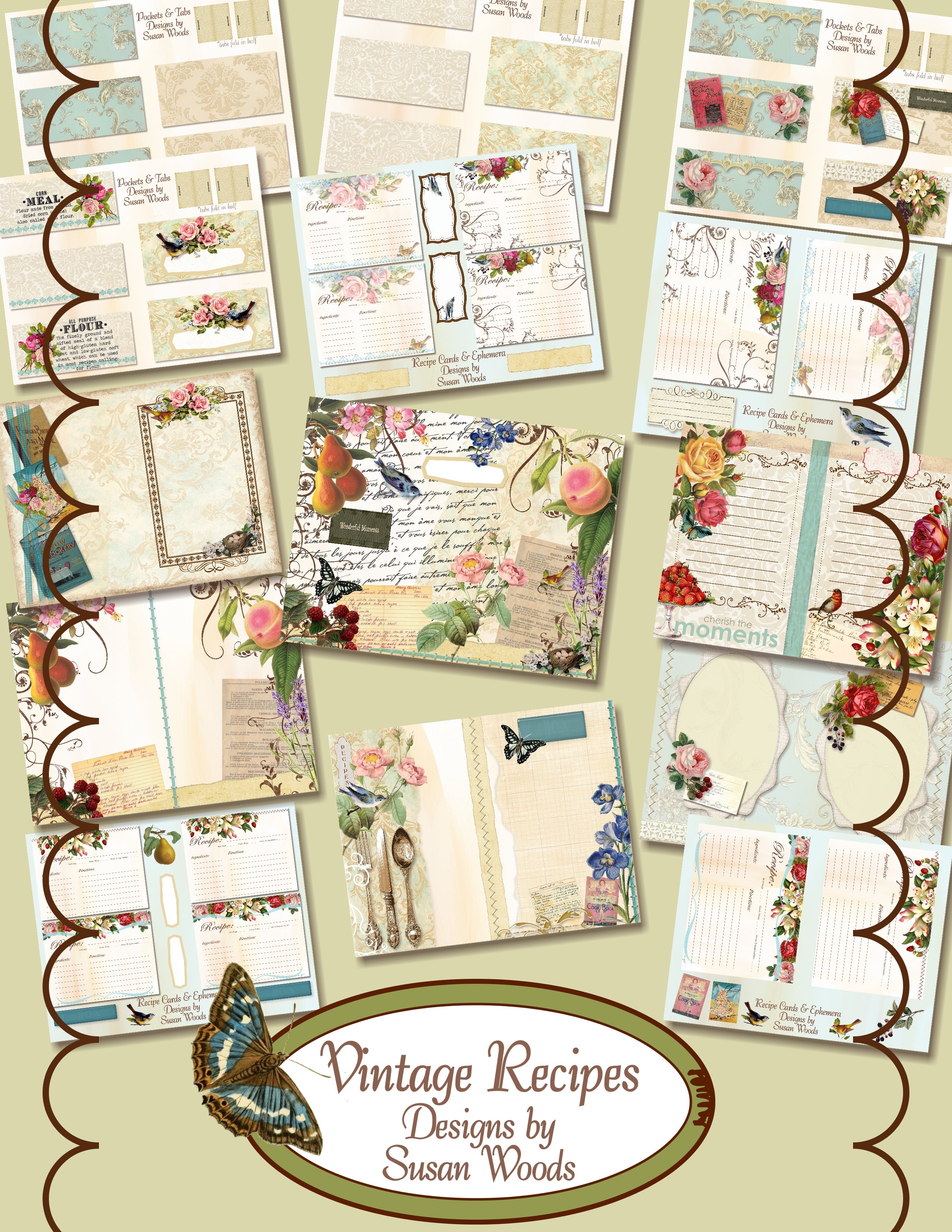 Vintage Recipes Journal Digital Kit - Payhip
