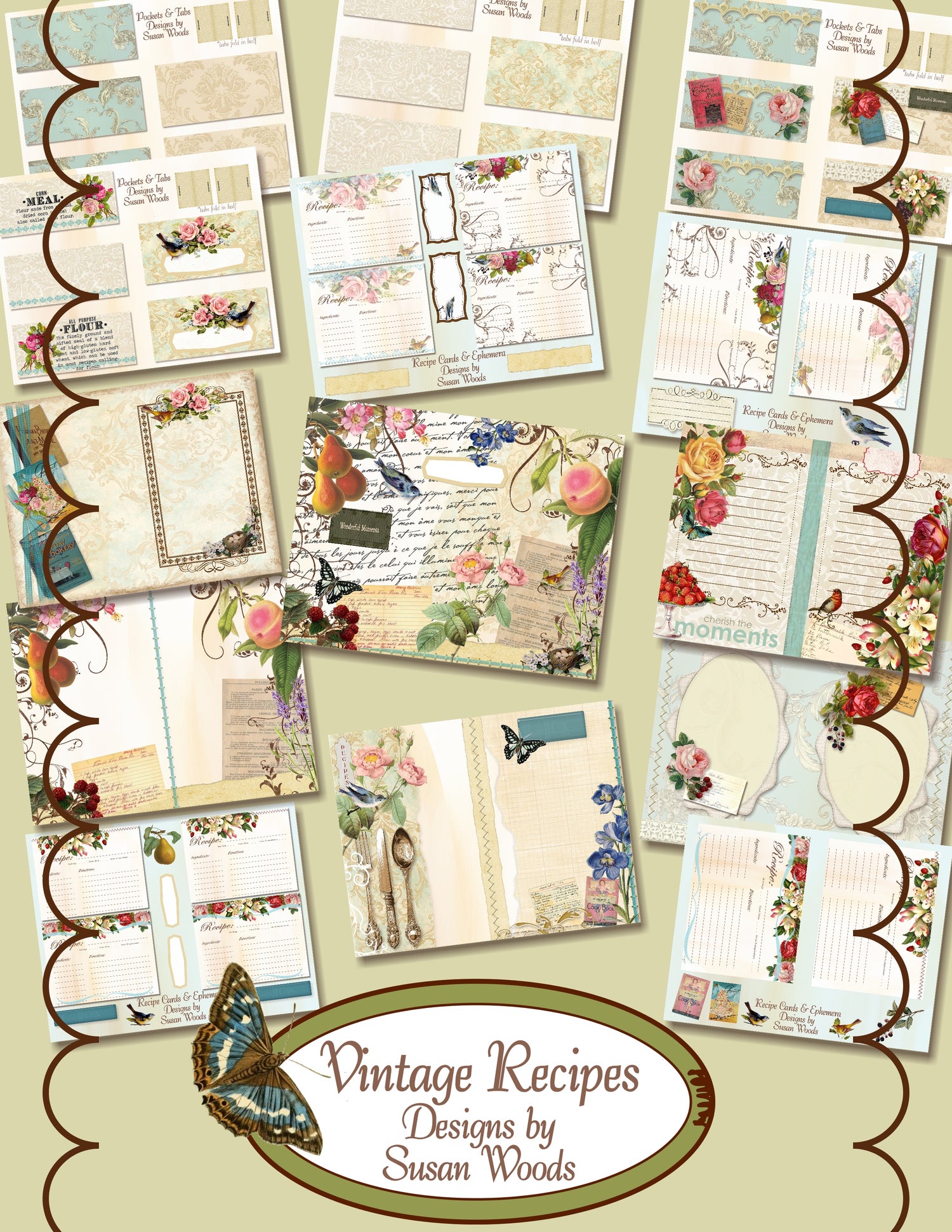 Vintage Recipes Journal Digital Kit - Payhip
