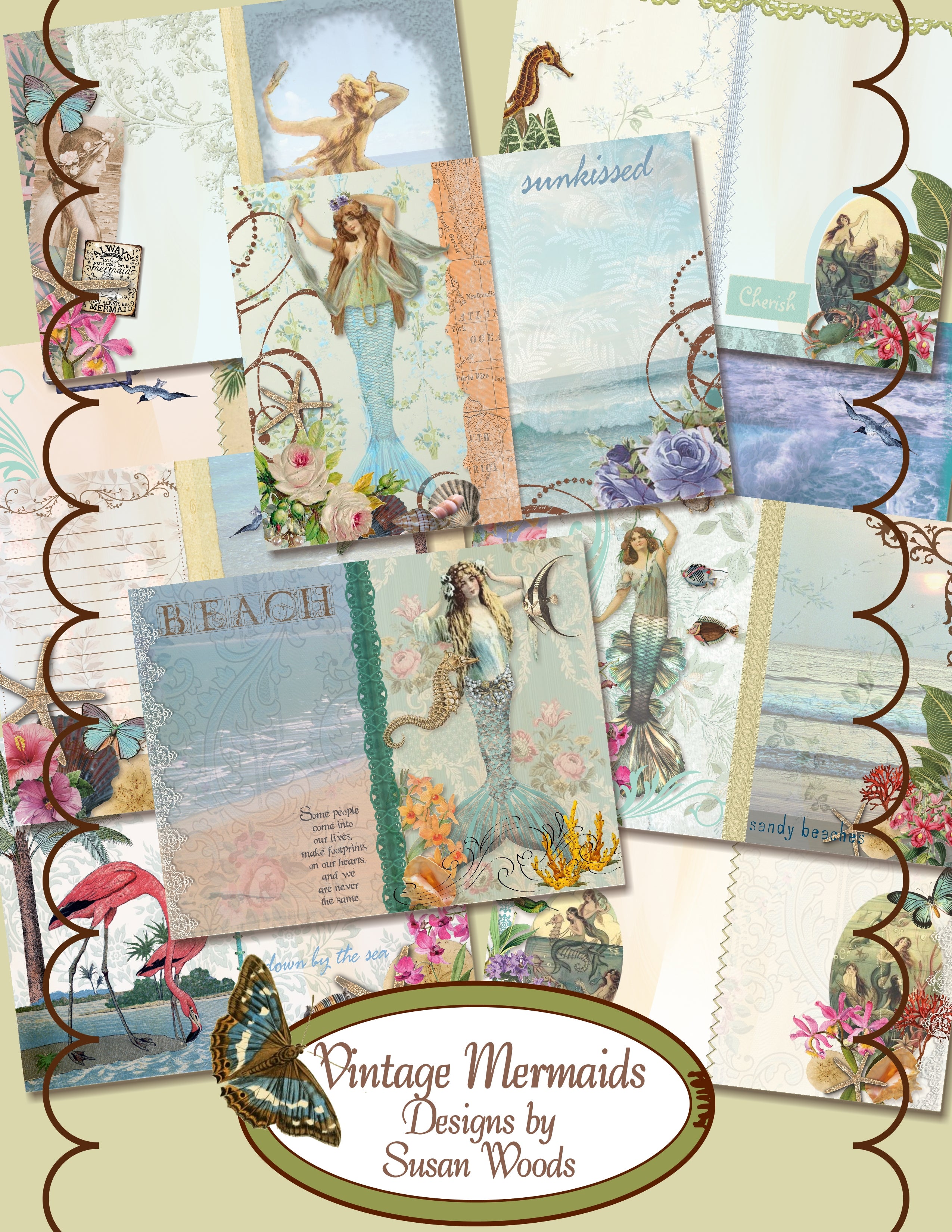 Vintage Mermaids Journal Digital Kit - Payhip