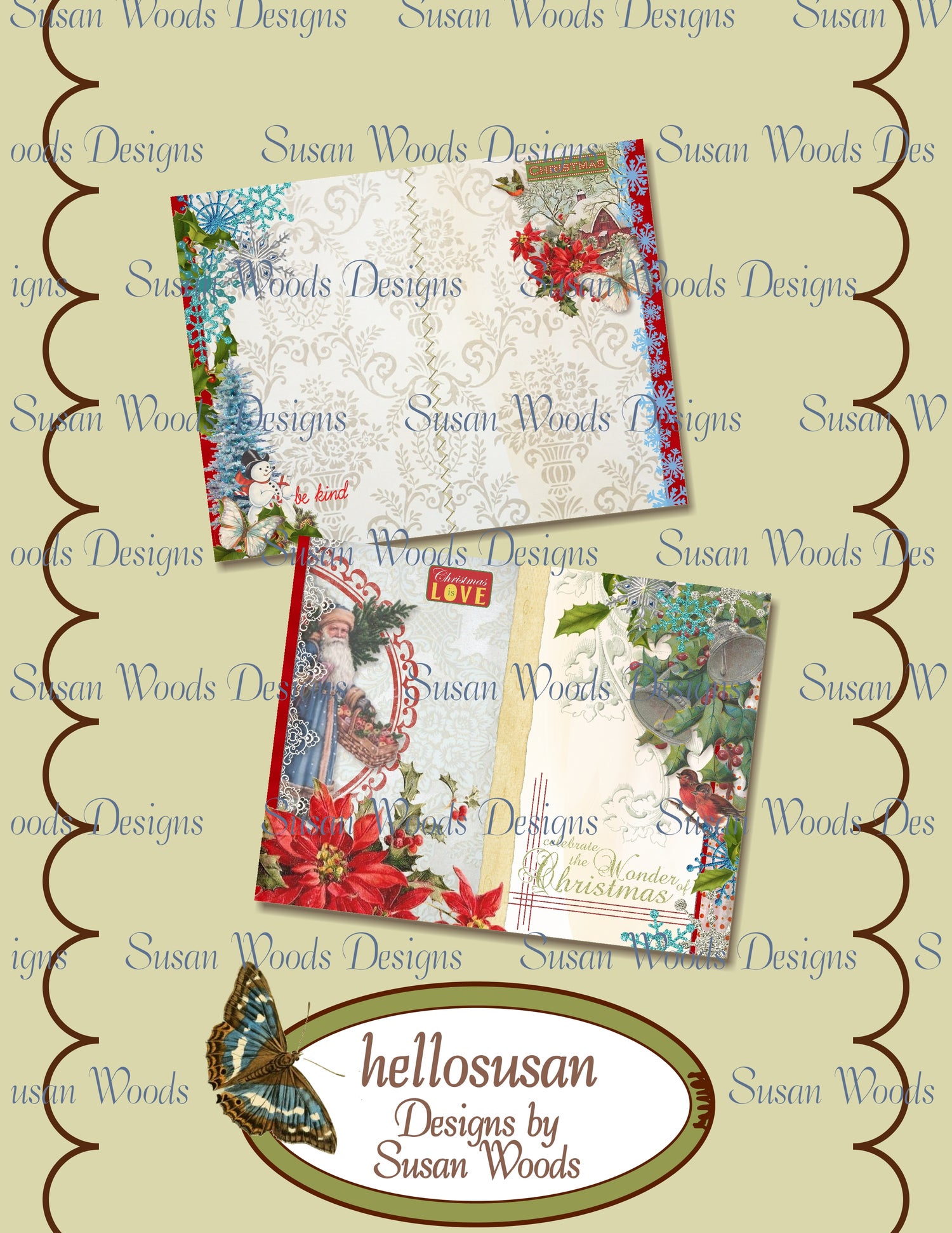 Teal Christmas Journal Digital Kit - Payhip