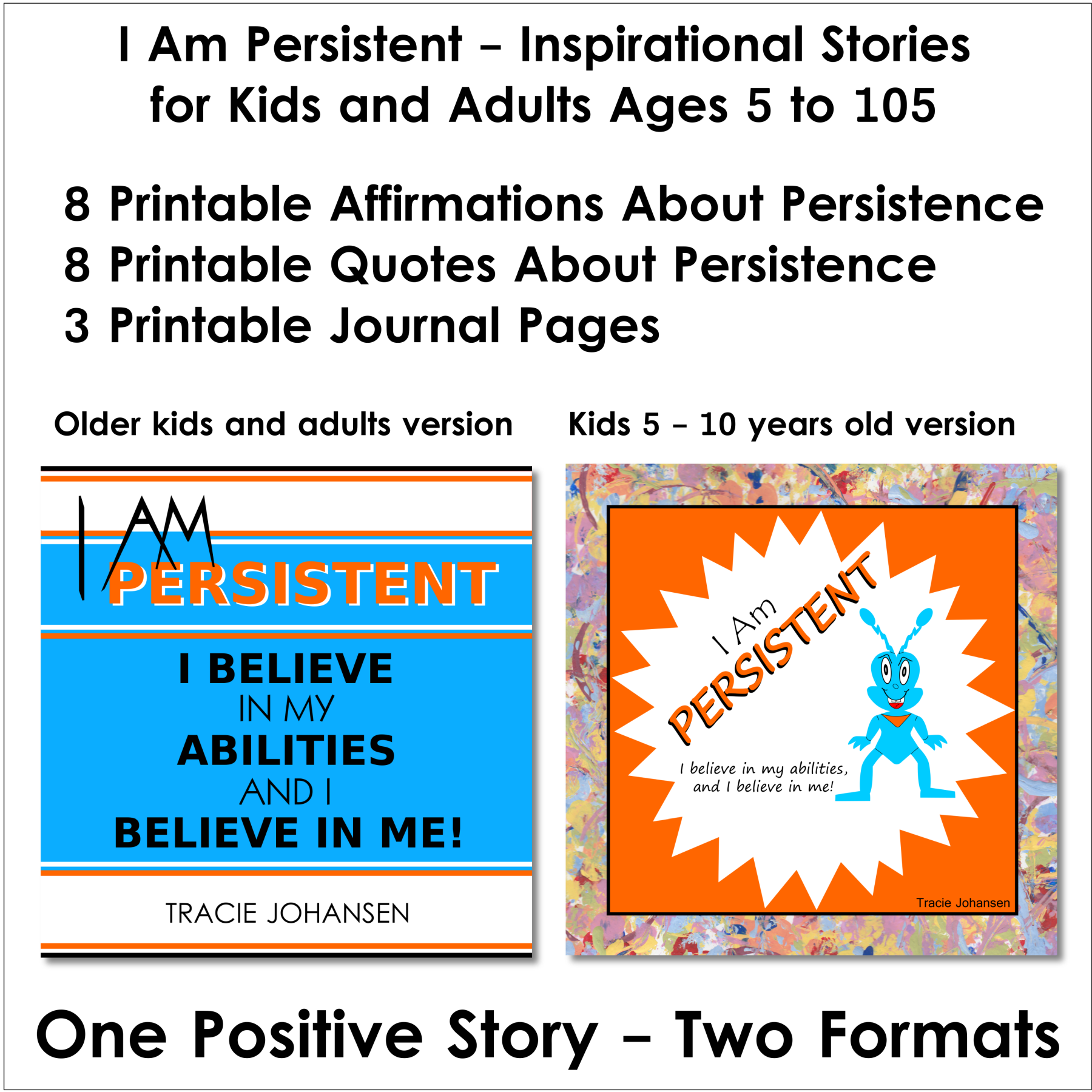 I Am Persistent Ebook, Printable Quotes, Affirmations and Journal Pages ...