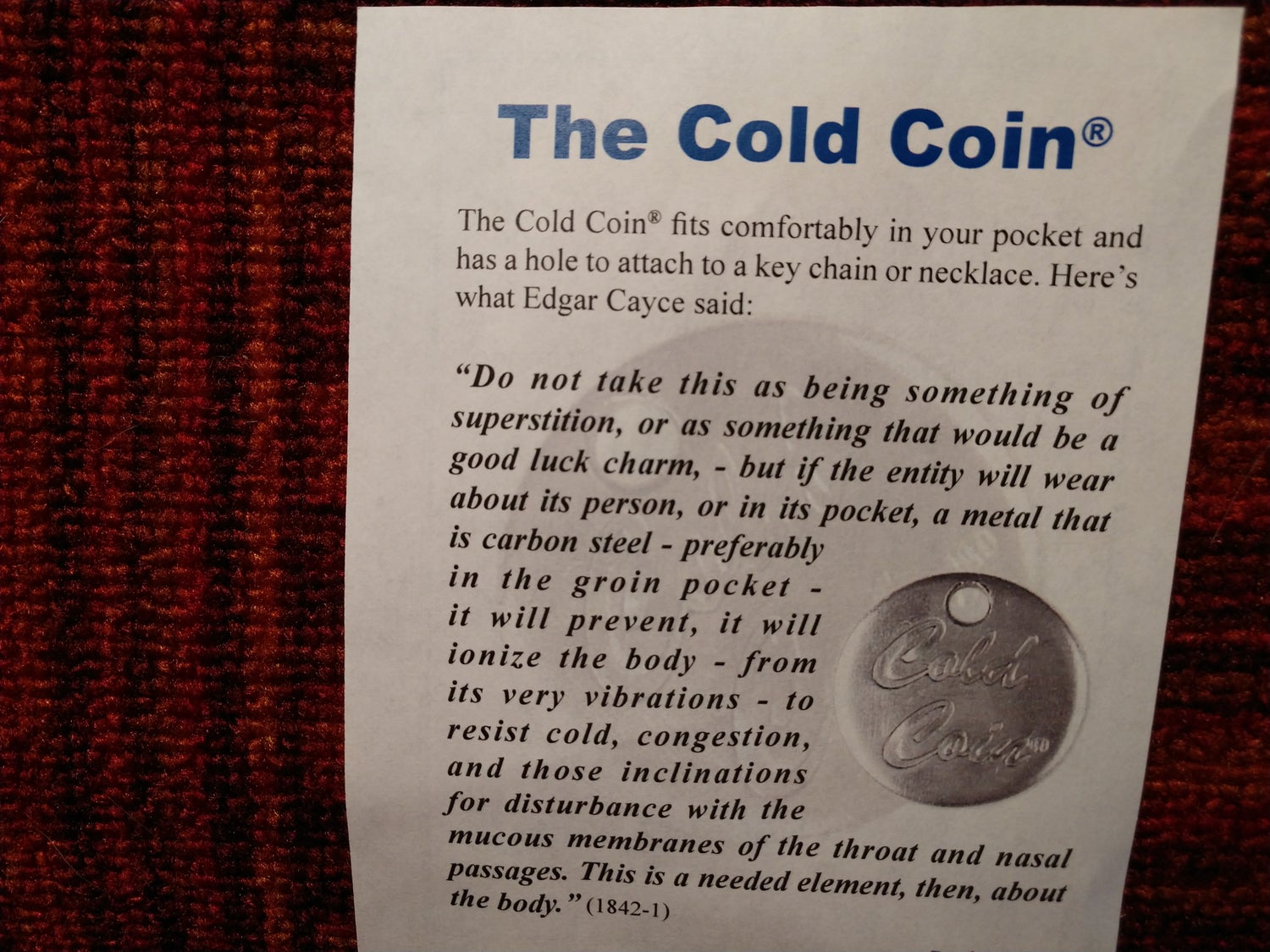 Cold Coin -carbon steel health coin - Payhip