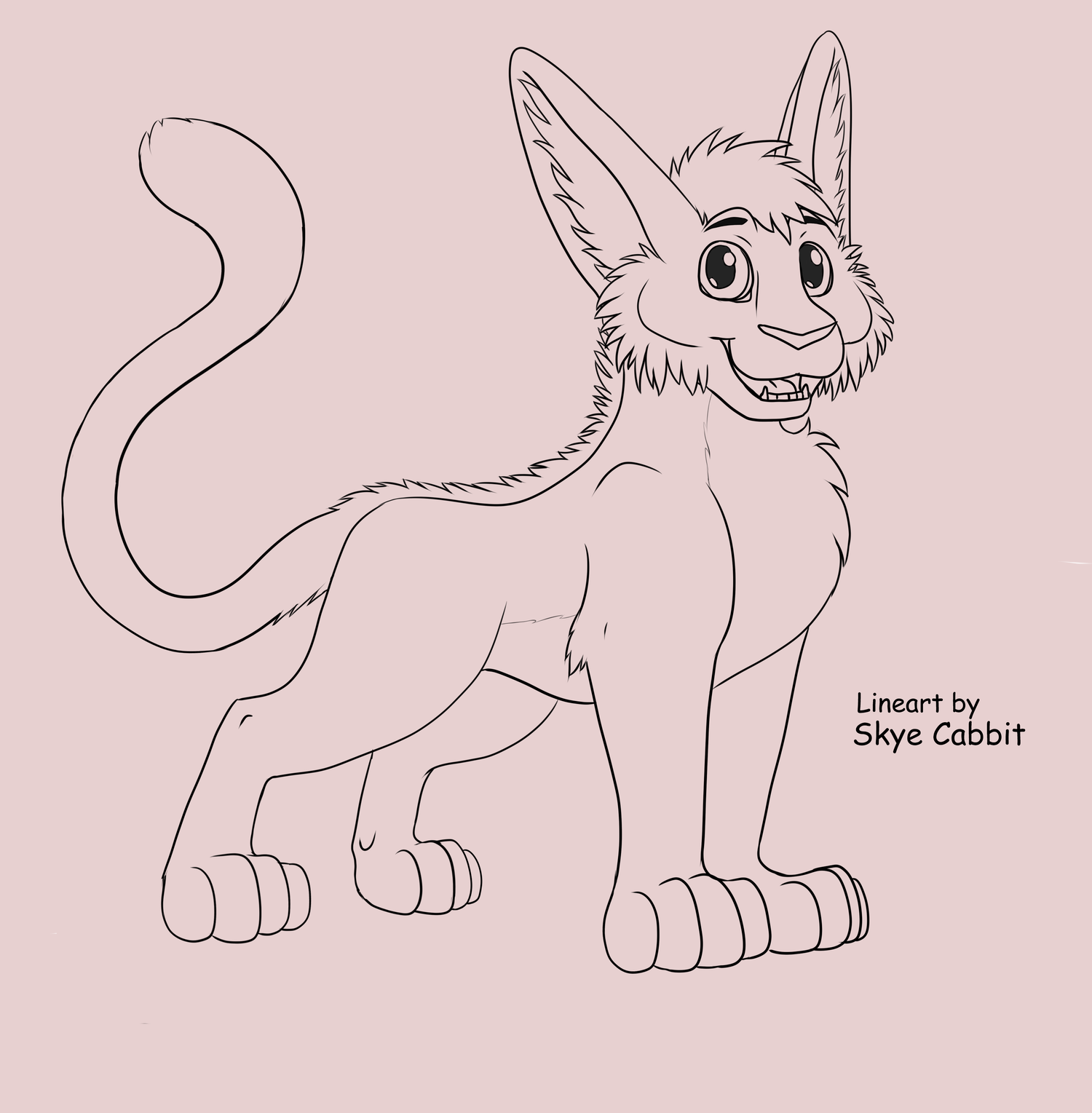 Feral cabbit free lineart - Payhip