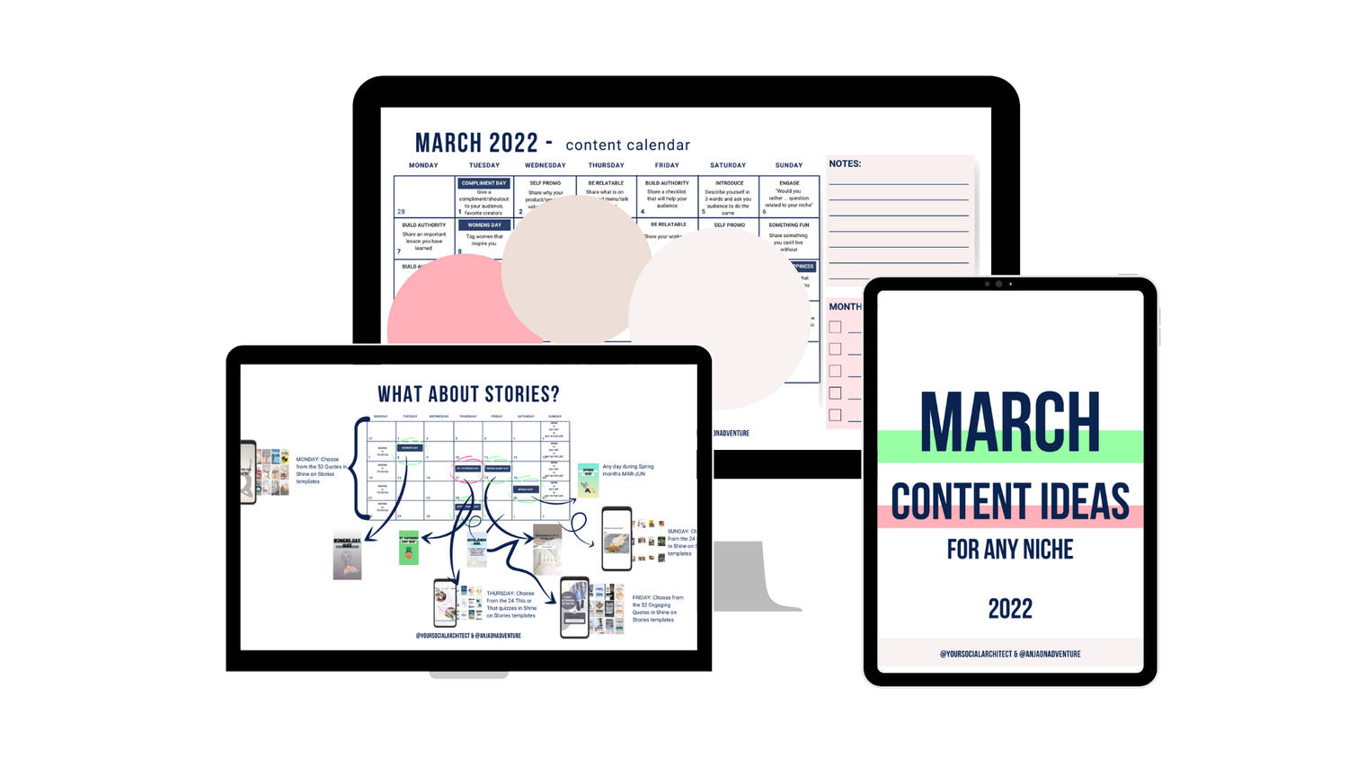 MARCH CONTENT and STORIES IDEAS - Payhip