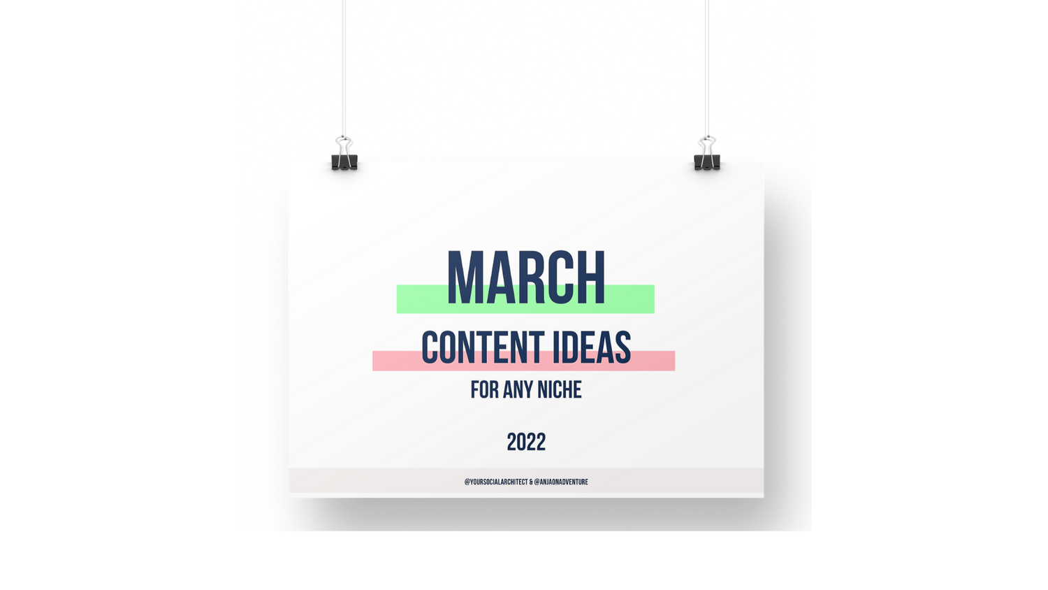 MARCH CONTENT and STORIES IDEAS - Payhip