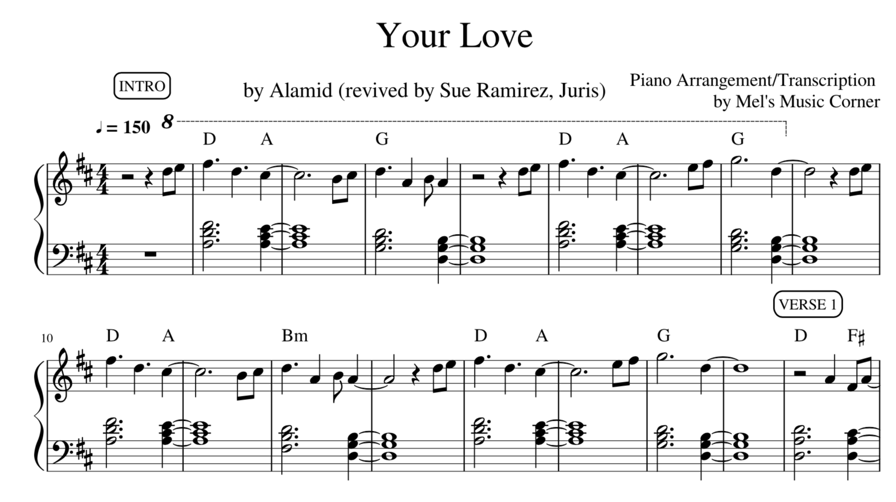 Your Love by Alamid sheet music - Payhip