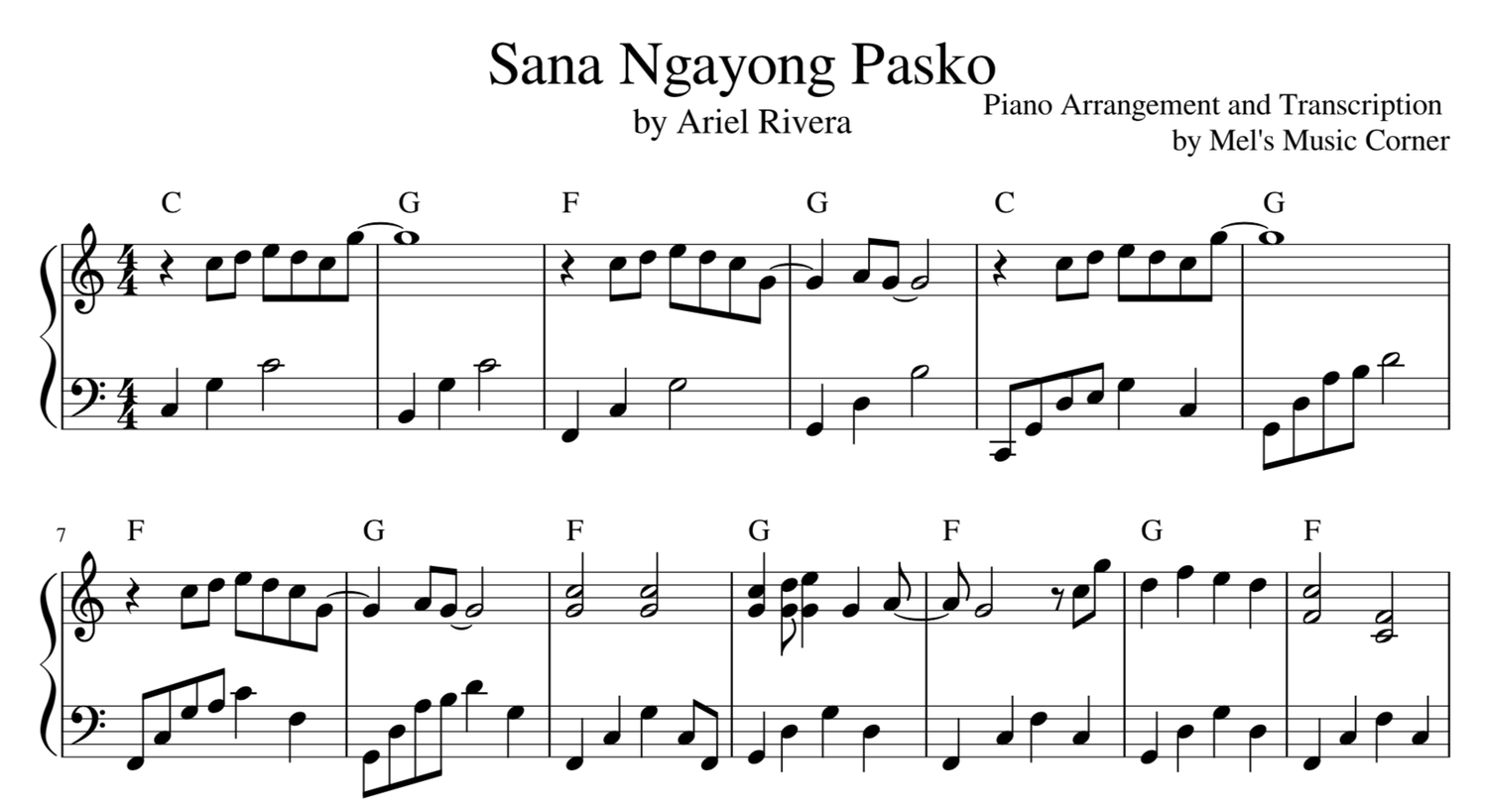 Pasko Na Naman (O Kay Tulin ng Araw) sheet music - Payhip