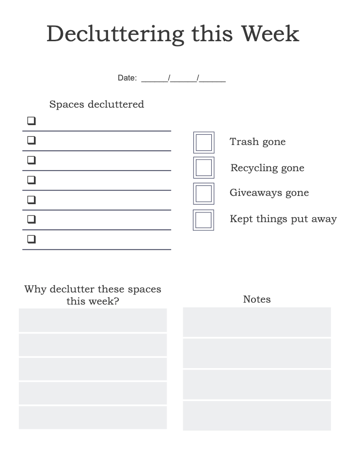 Decluttering Workbook - Payhip
