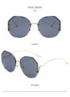 Tea Gradient Sunglasses Women Ocean Water Cut Trimmed Lens Metal Curved ...