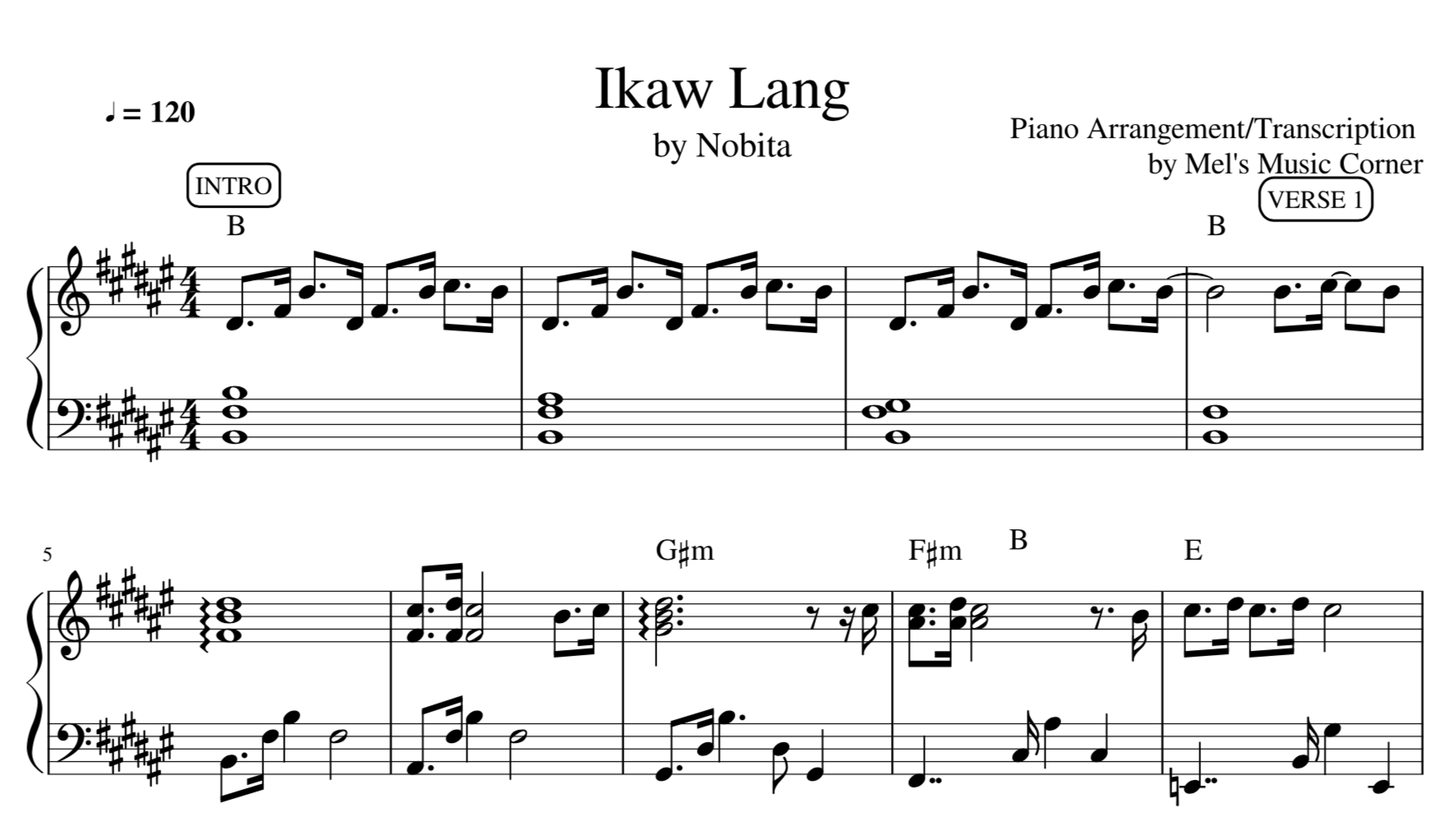 Ikaw Lang by Nobita sheet music - Payhip