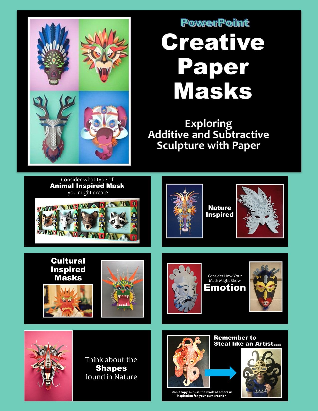 Cardboard Sculpture BUNDLE with 3 PowerPoints, a PDF Lesson Plan ...