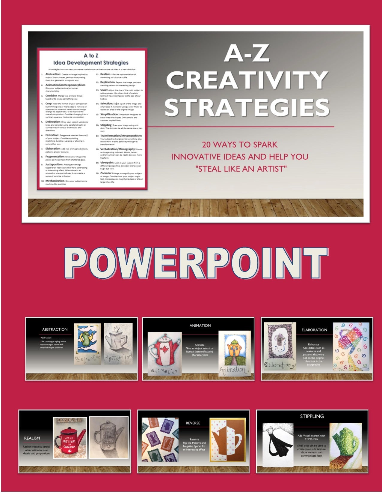 A-Z Creative Strategies PowerPoint and Strategies Handout - Payhip