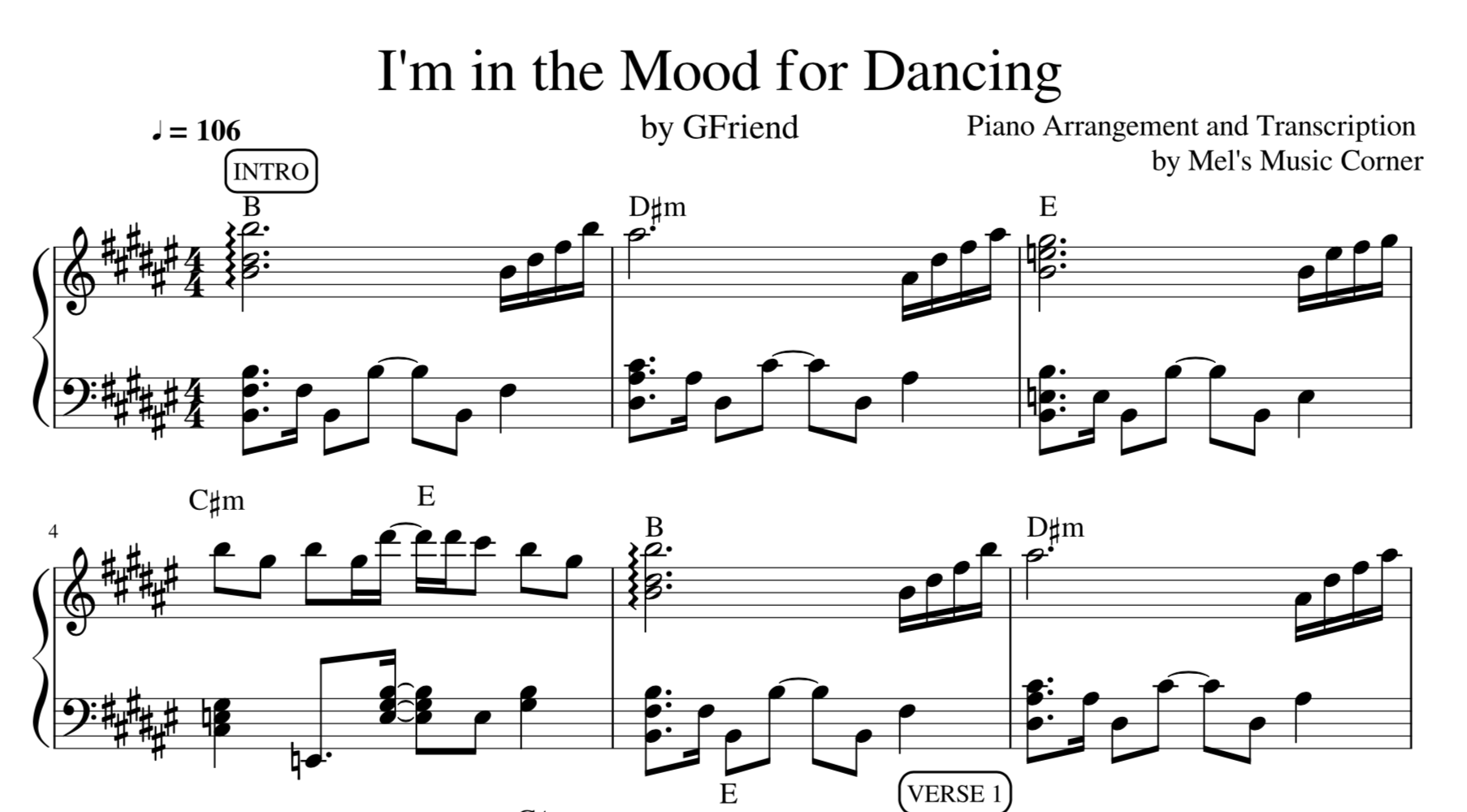 I'm In The Mood for Dancing sheet music - Payhip