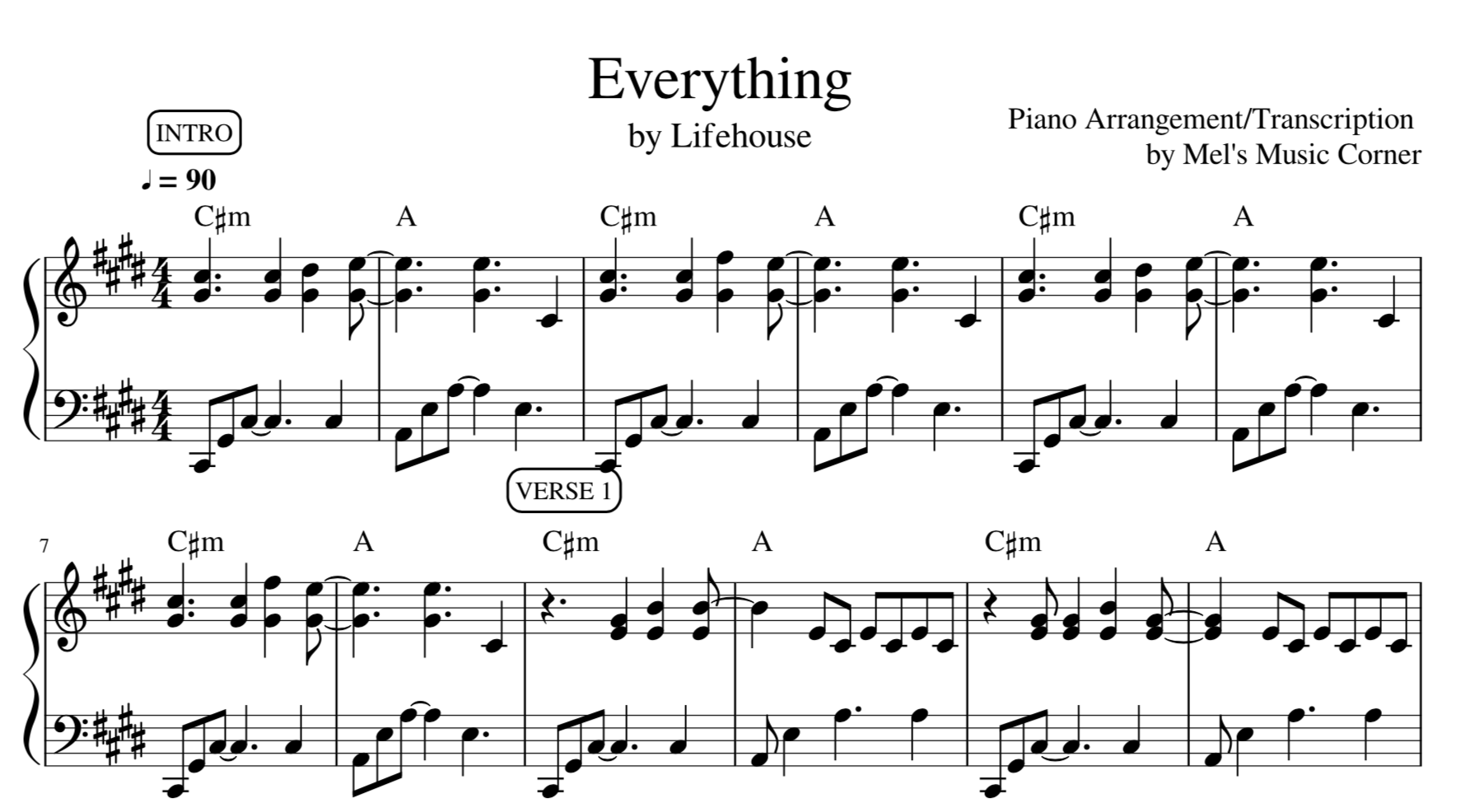 Everything by Lifehouse sheet music - Payhip