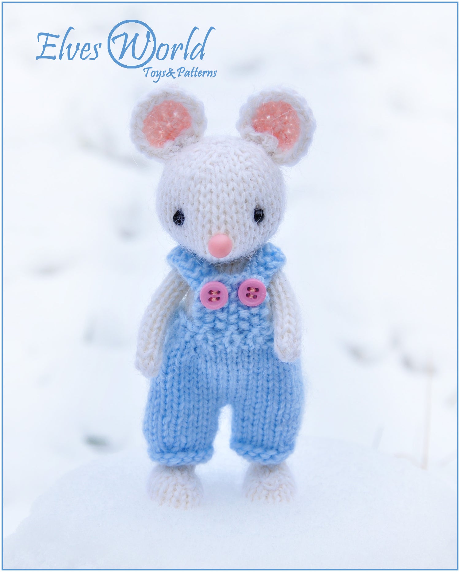Toy mouse Knitting pattern PDF Knitted animal pattern Stuffed toy ...