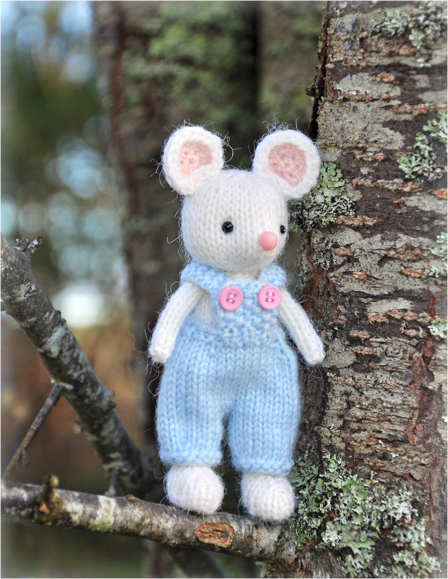 Toy mouse Knitting pattern PDF Knitted animal pattern Stuffed toy ...