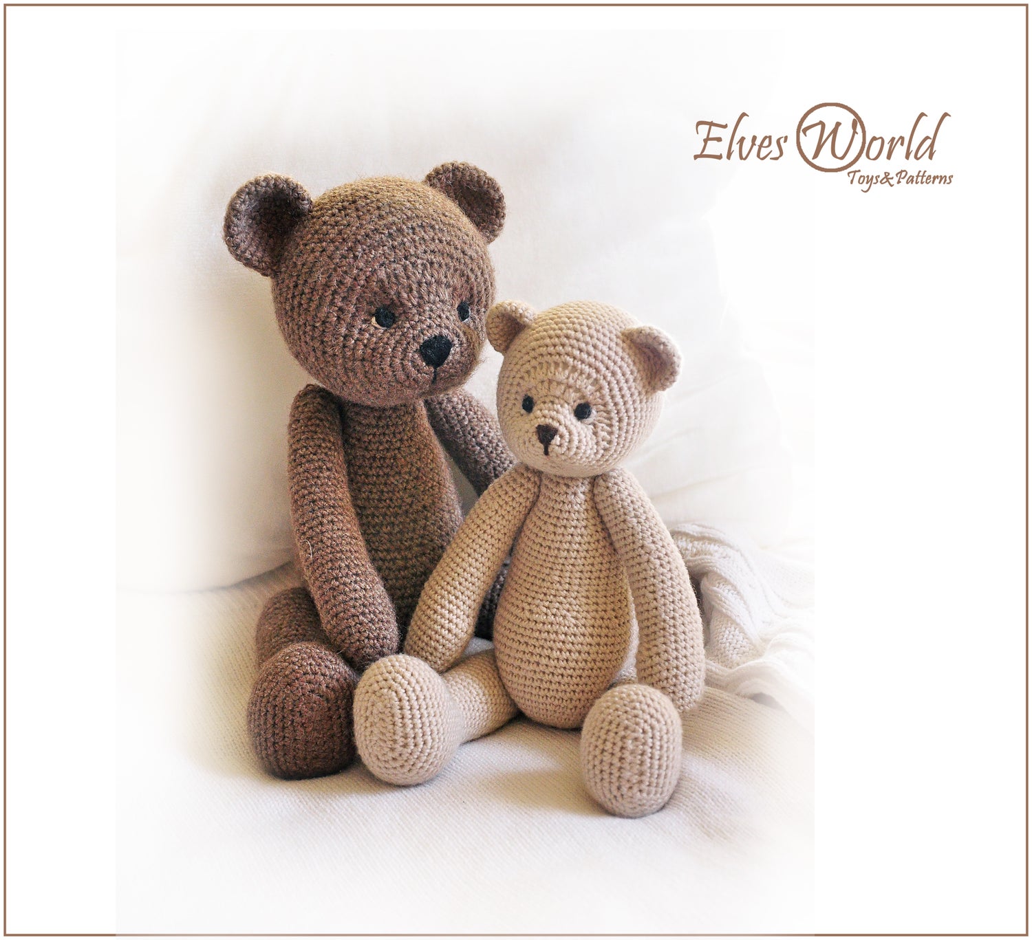 Crochet PATTERN Teddy Bear toy, Teddy dungarees knitting pattern, Two ...