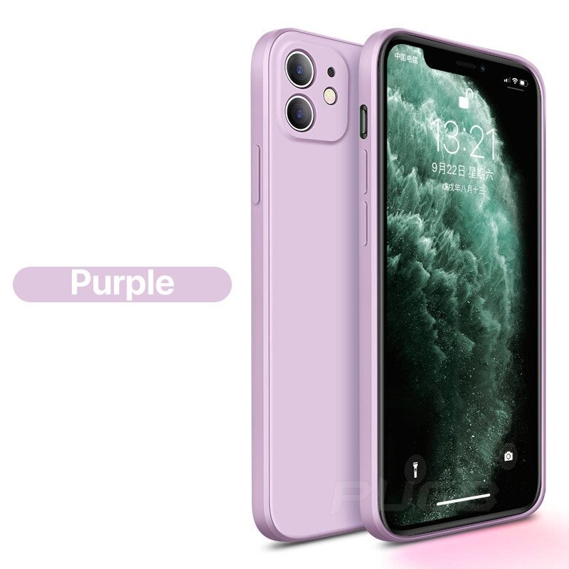 New Luxury Cover Square Soft Liquid Silicone iPhone Case Series - Payhip