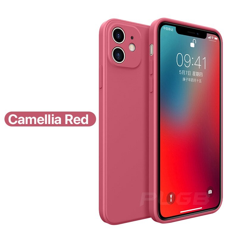 New Luxury Cover Square Soft Liquid Silicone iPhone Case Series - Payhip