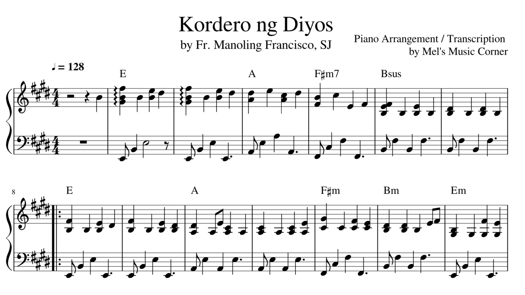 Kordero ng Diyos (Francisco) sheet music - Payhip