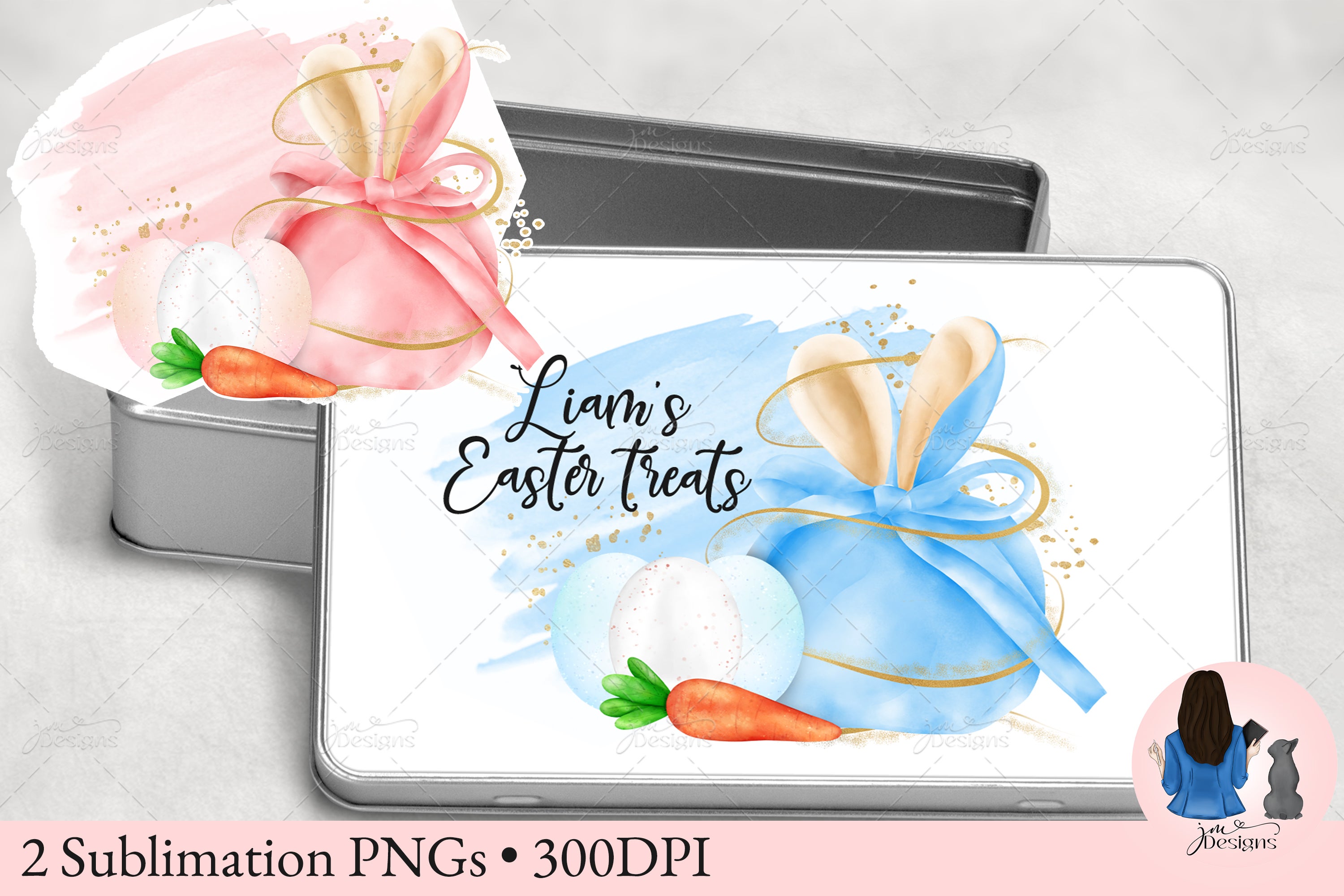 Magic Easter Bunny Bags Sublimation Design | Watercolor PNG - Payhip