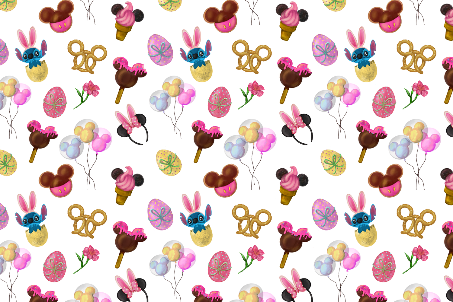 Easter digital paper, Mouse ears, Easter,digital paper, minnie mouse ...