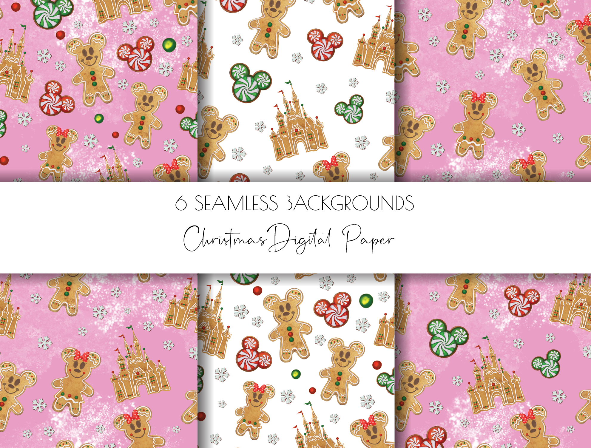 ChristChristmas digital paper,christmas paper pack, Gingerbread Magic ...