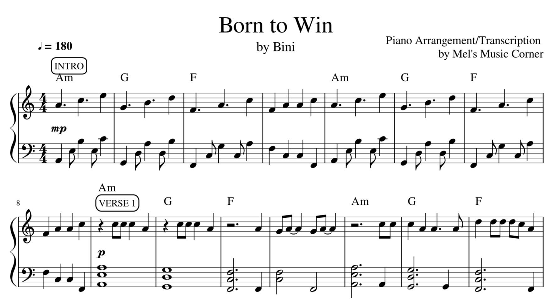 Born to Win by Bini sheet music - Payhip