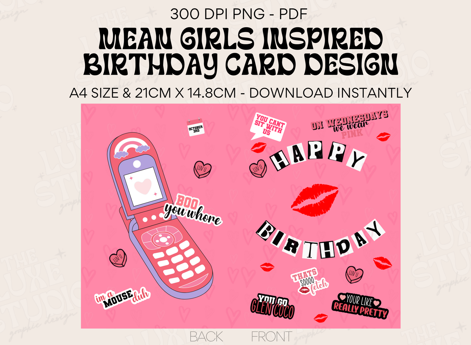 Mean Girls Birthday Card Design - Payhip