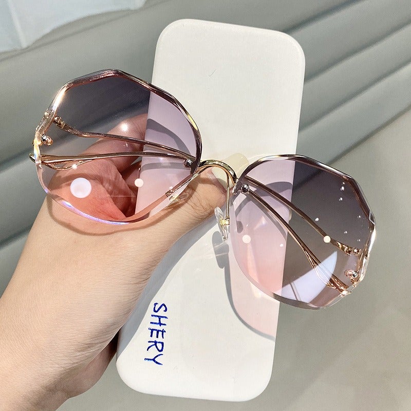 Women Fashion Luxury Brand Designer Rimless Sunglasses Frameless ...