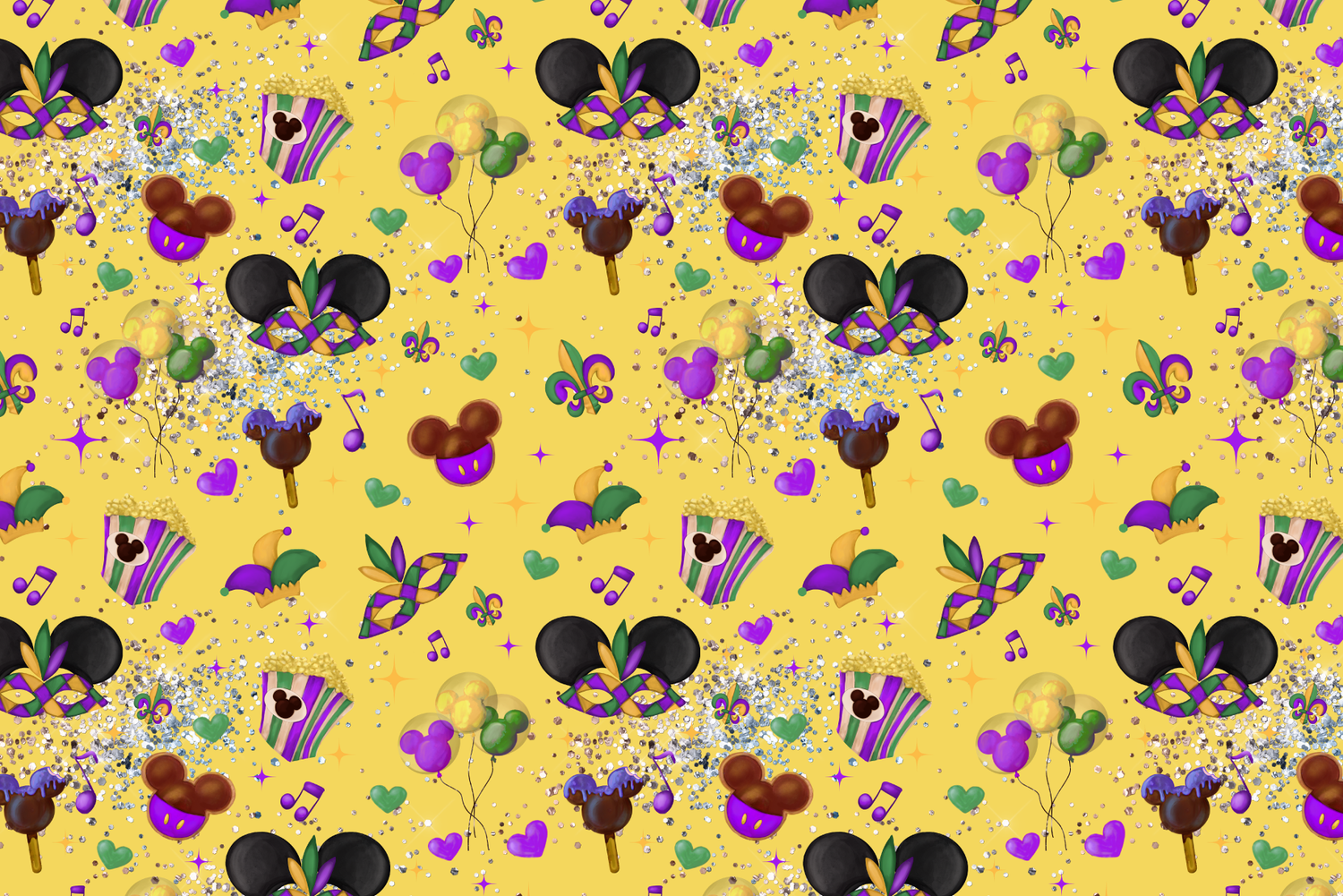 Mardi gras digital paper, Mouse ears, Mardi gras,digital paper, minnie ...
